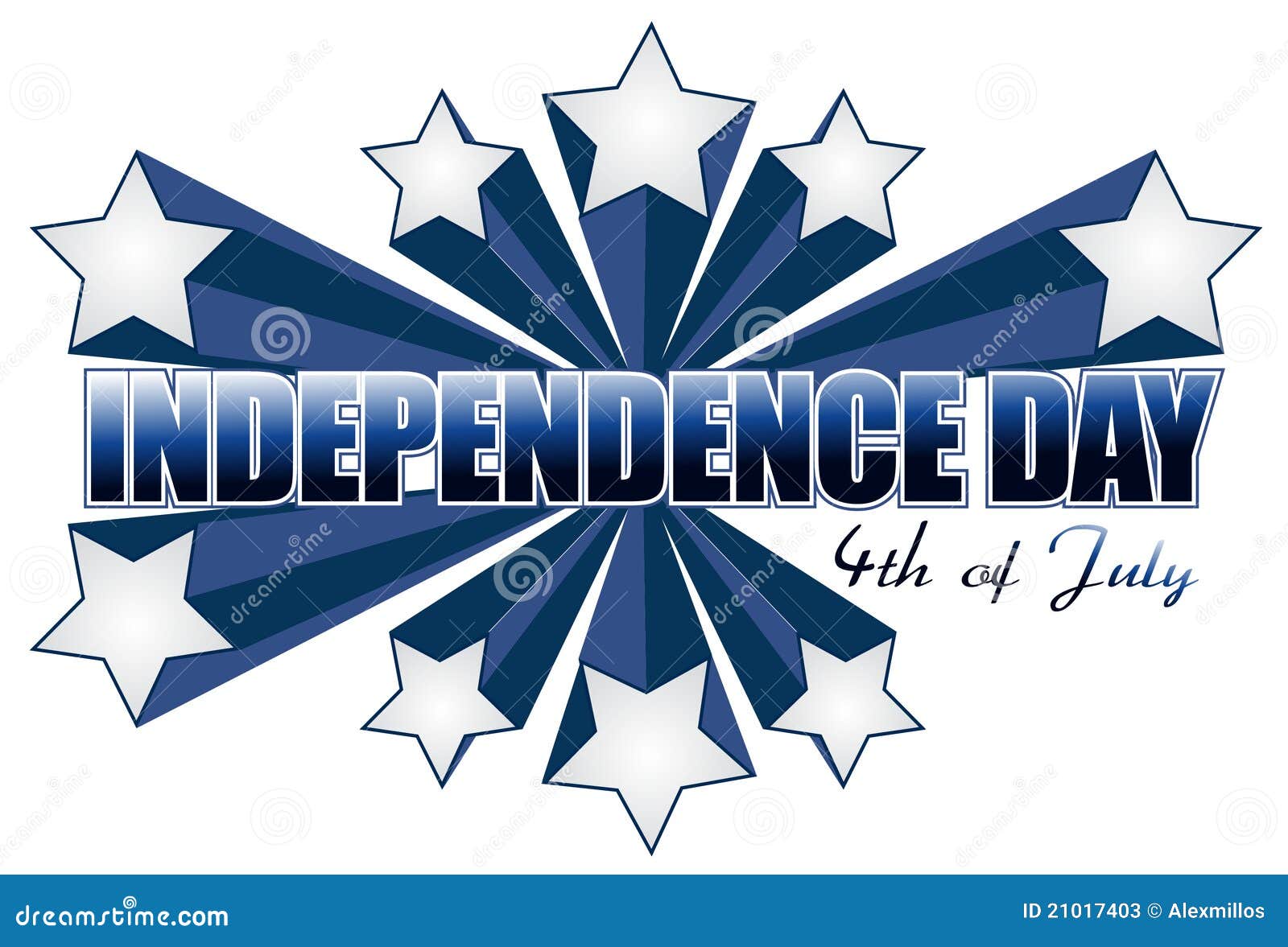 Independence Day 4th of July Sign Stock Vector - Illustration of word ...