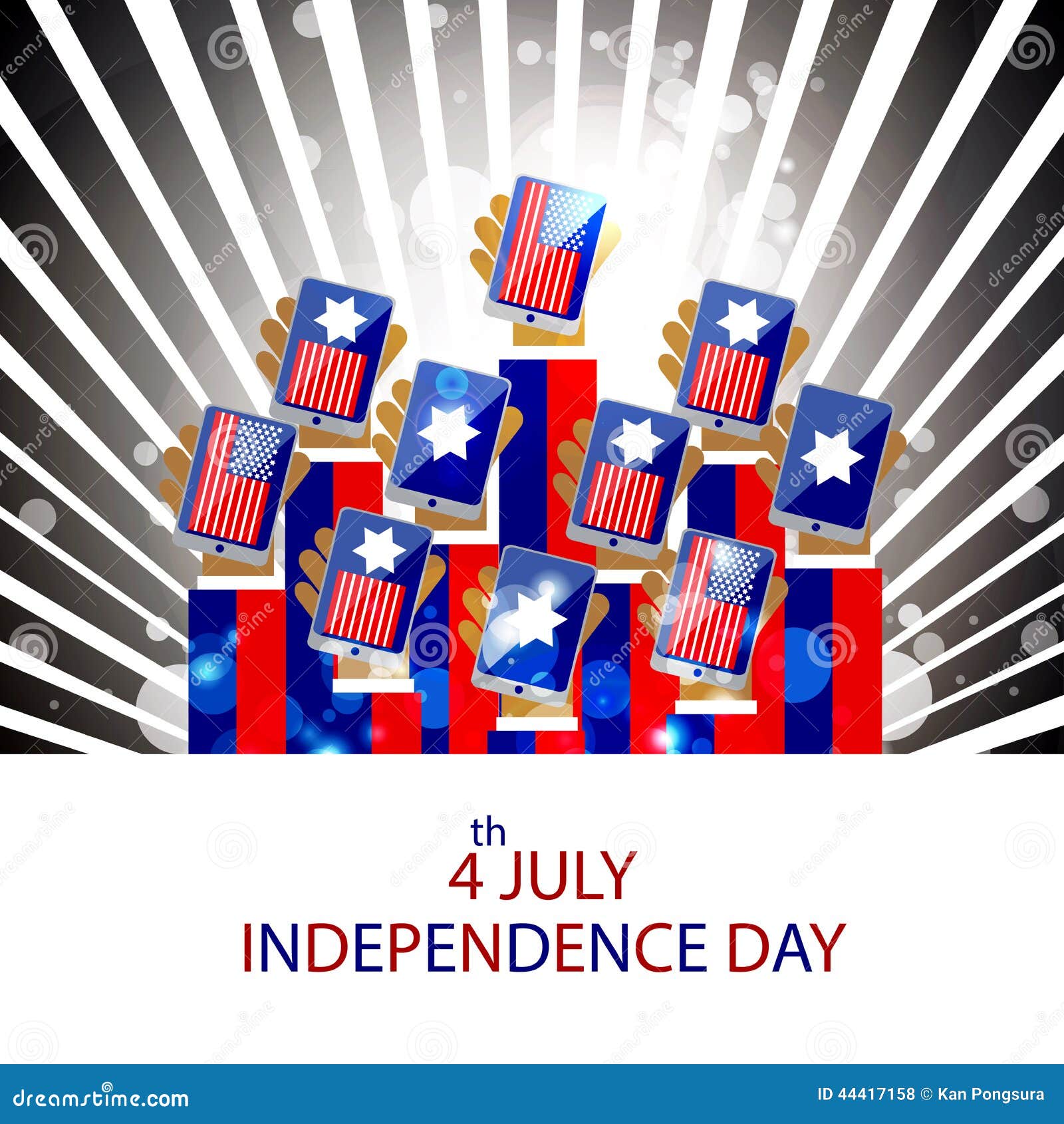 Independence Day Abstract Background Stock Vector - Illustration of ...