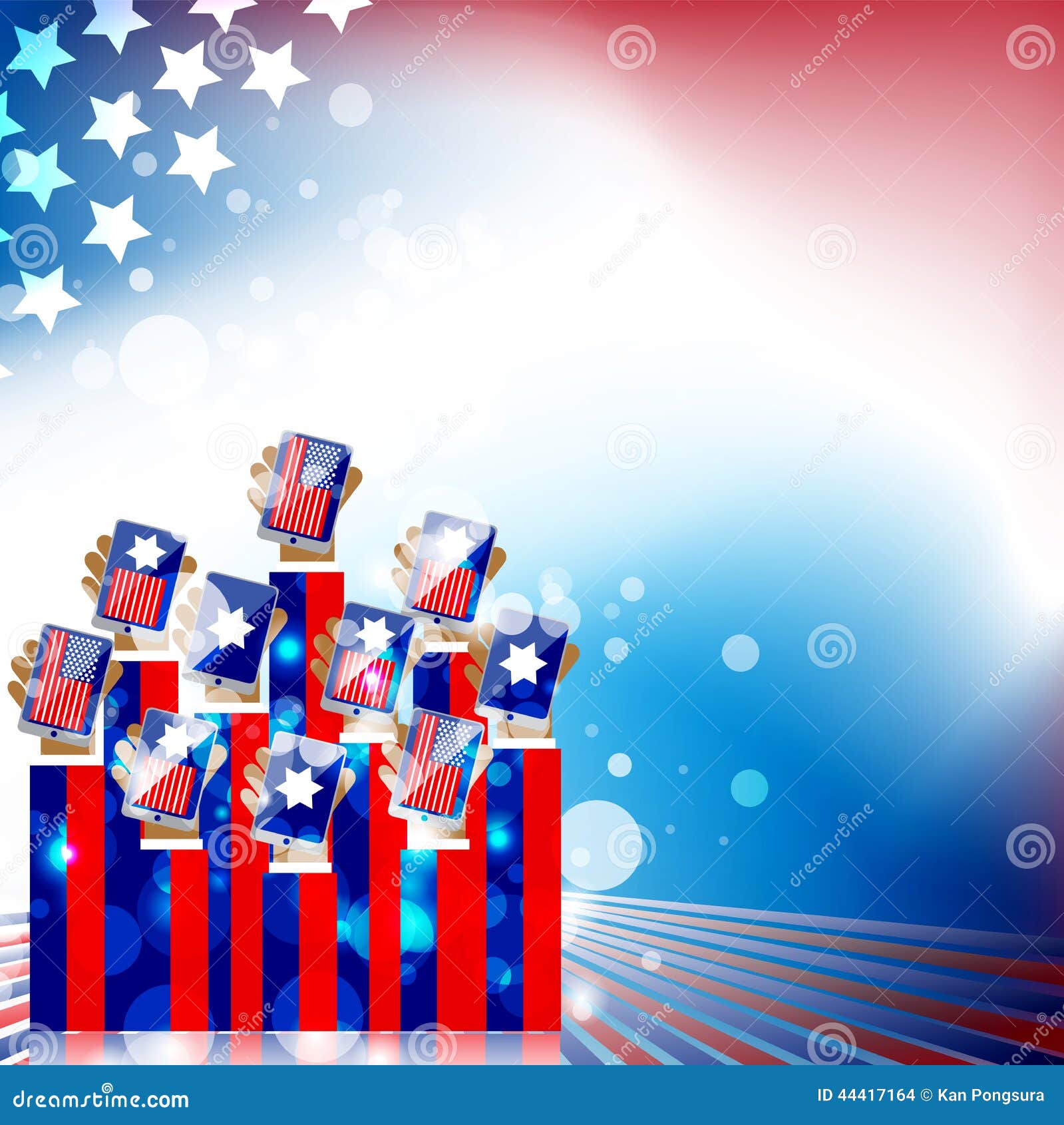 Independence Day Abstract Background Stock Vector - Illustration of ...