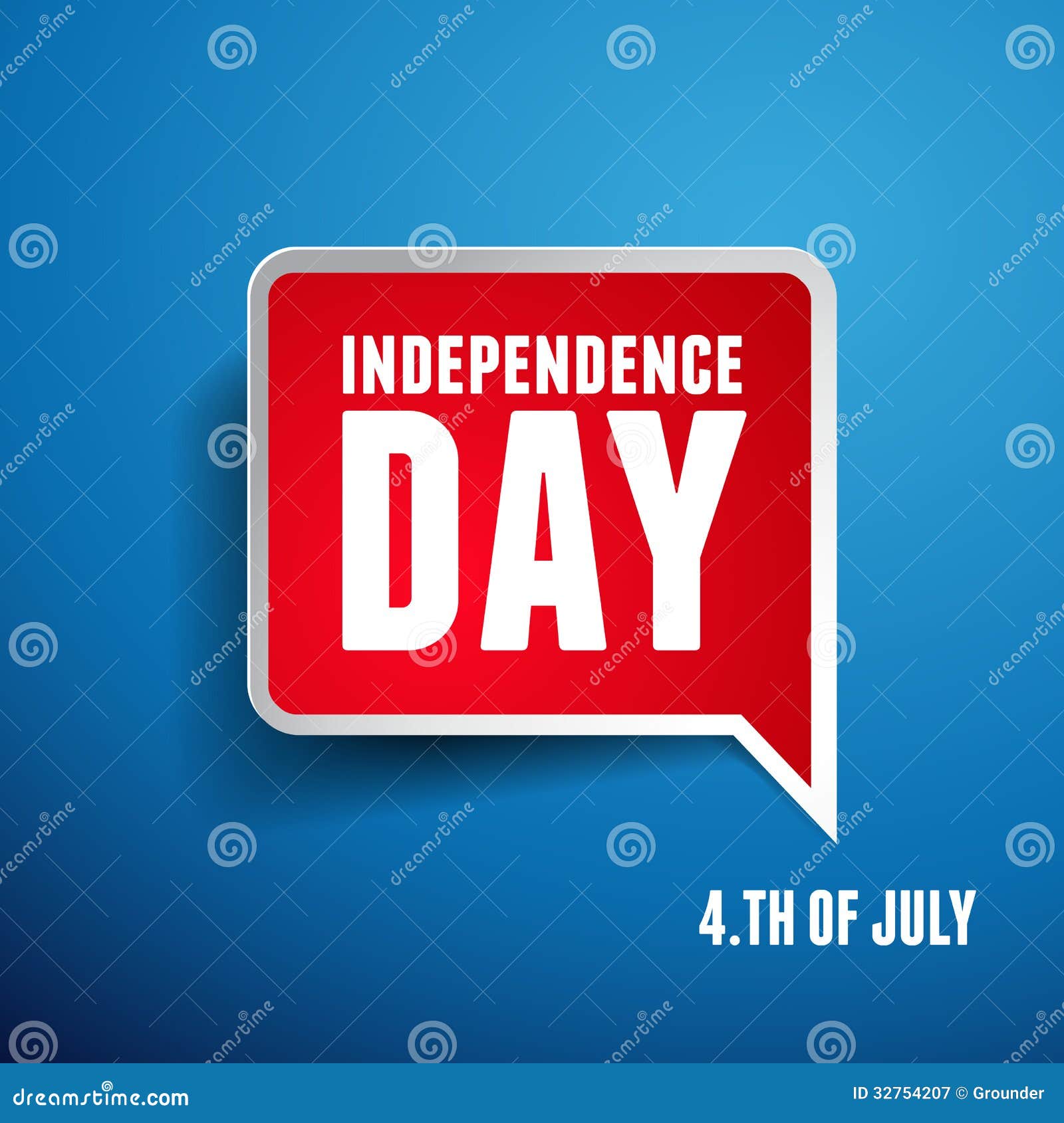 Independence Day American Signs Stock Vector - Illustration of blue ...