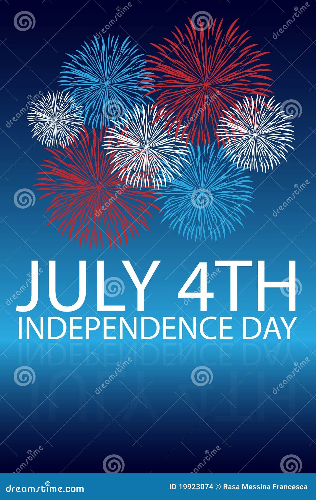 Independence Day Background Stock Vector - Illustration of firework ...
