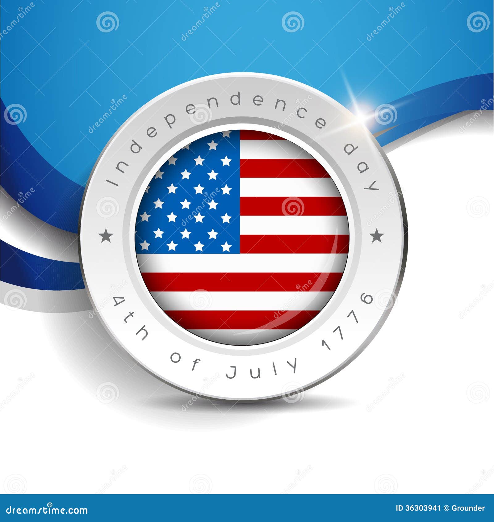 Independence Day Badge or Label Stock Vector - Illustration of label ...