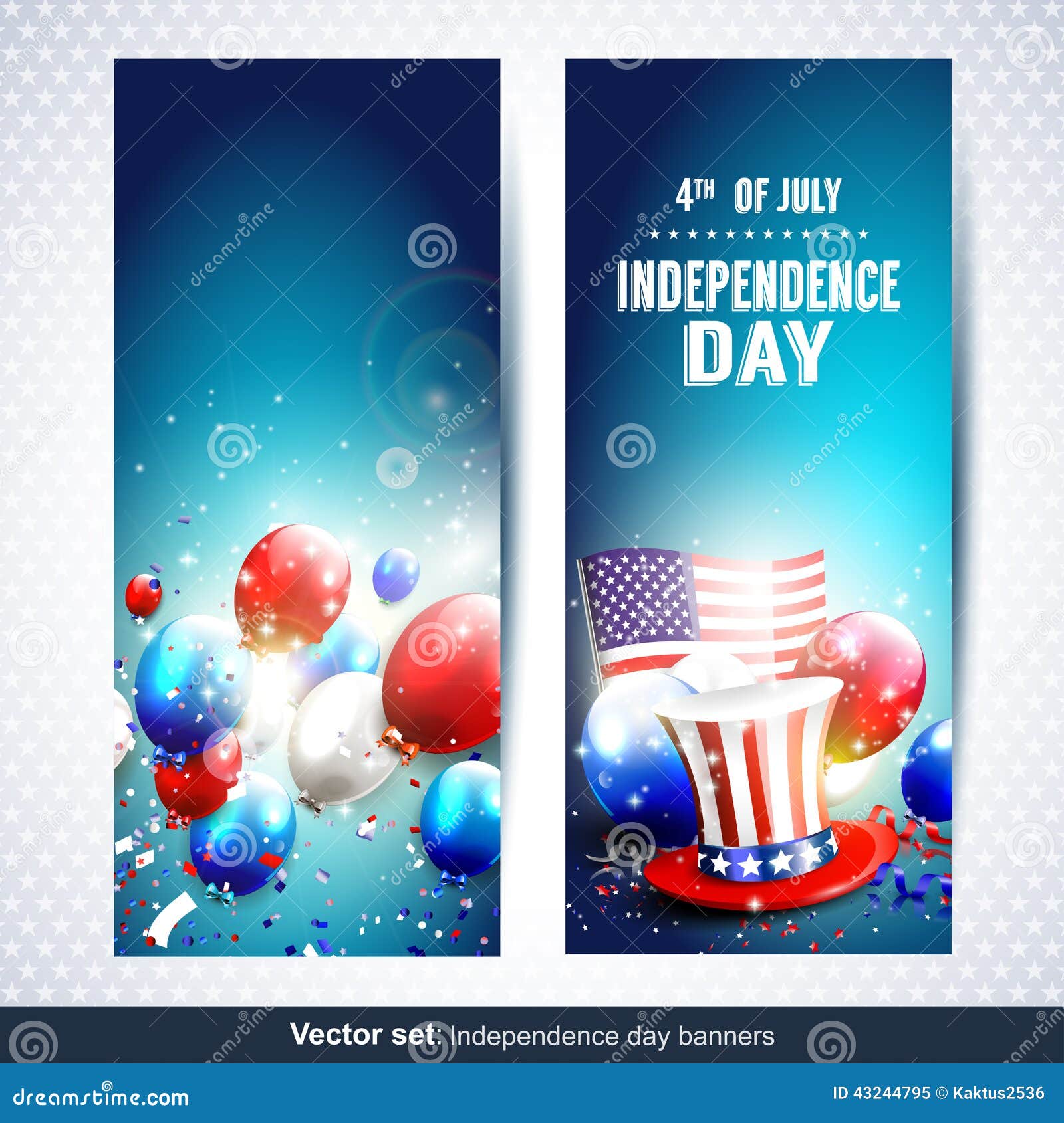 Independence Day Banners - Vector Set Stock Vector - Illustration of ...