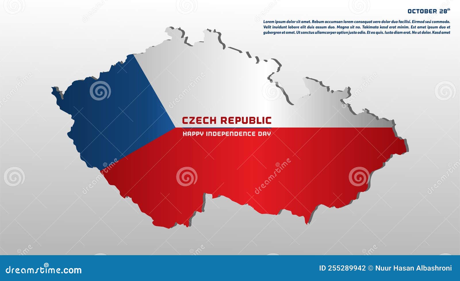 Independence Day of Czech Republic Vector Illustration, Celebrate Day ...