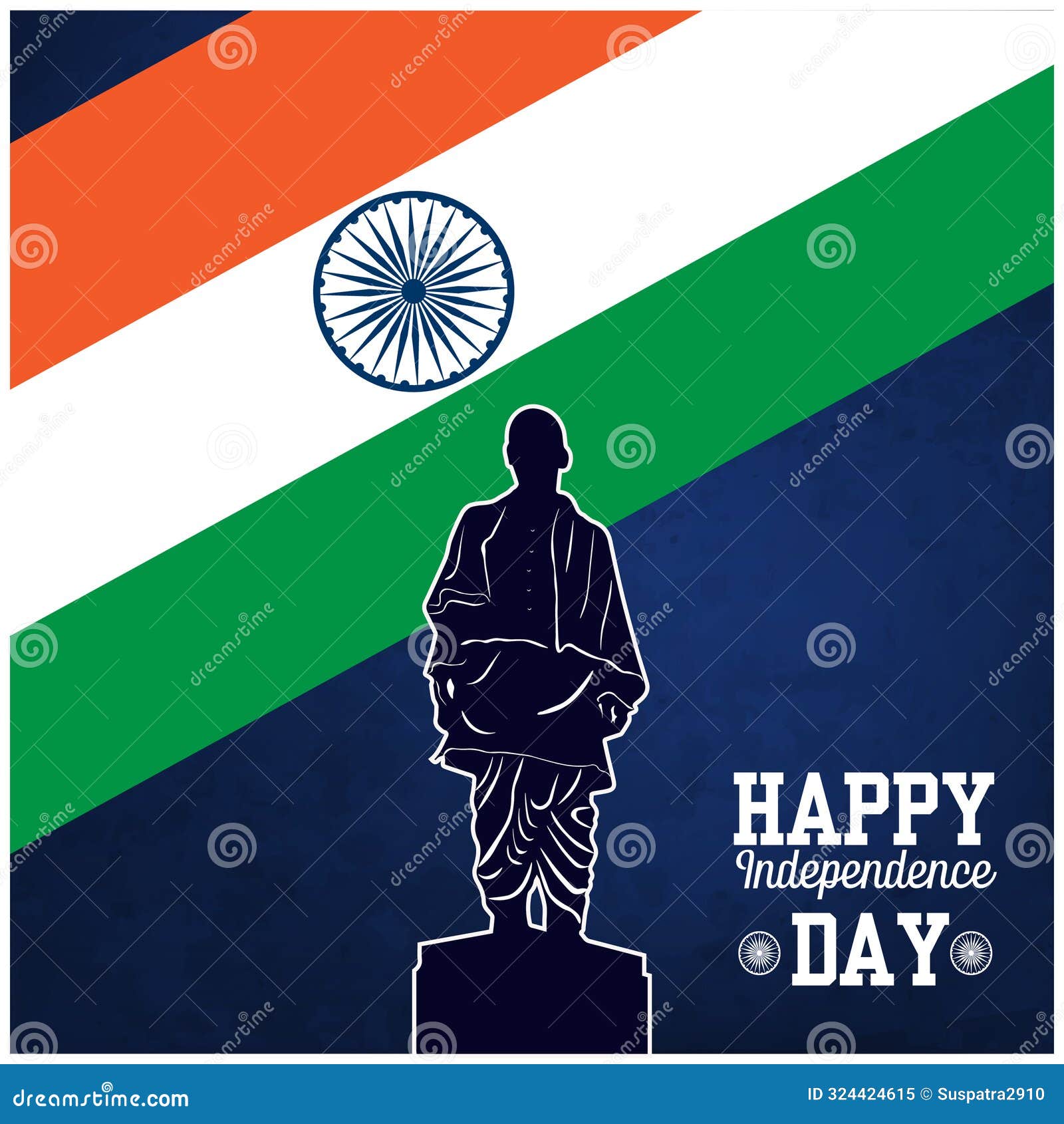 Independence Day of India Celebration Poster Design with Statue of ...