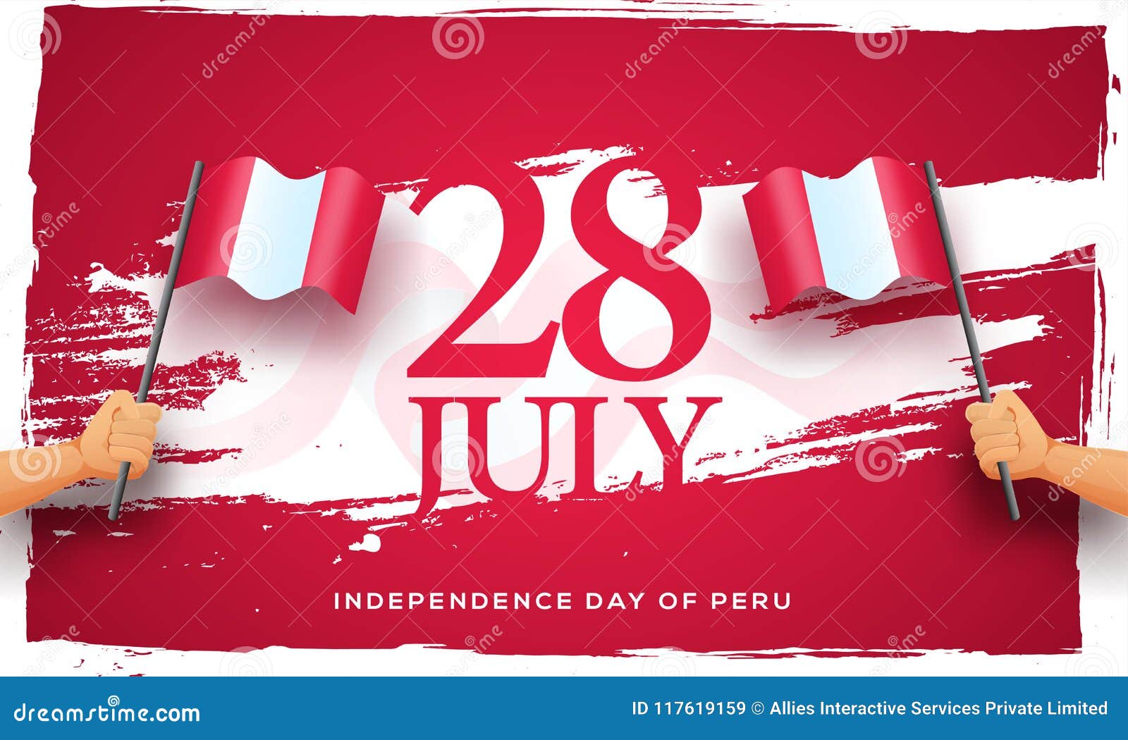 Independence Day of Peru Celebration Concept. Stock Illustration ...