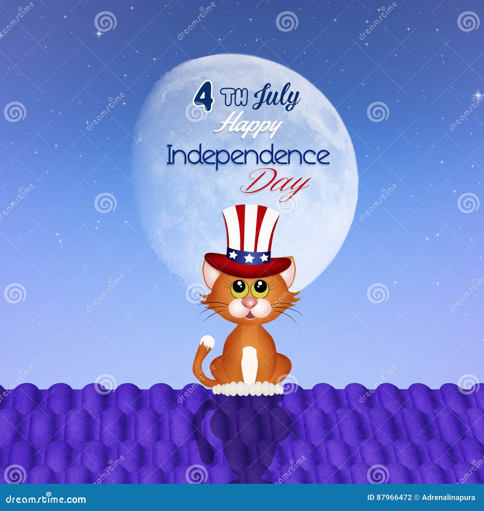 Independence Day postcard stock illustration. Illustration of nation ...