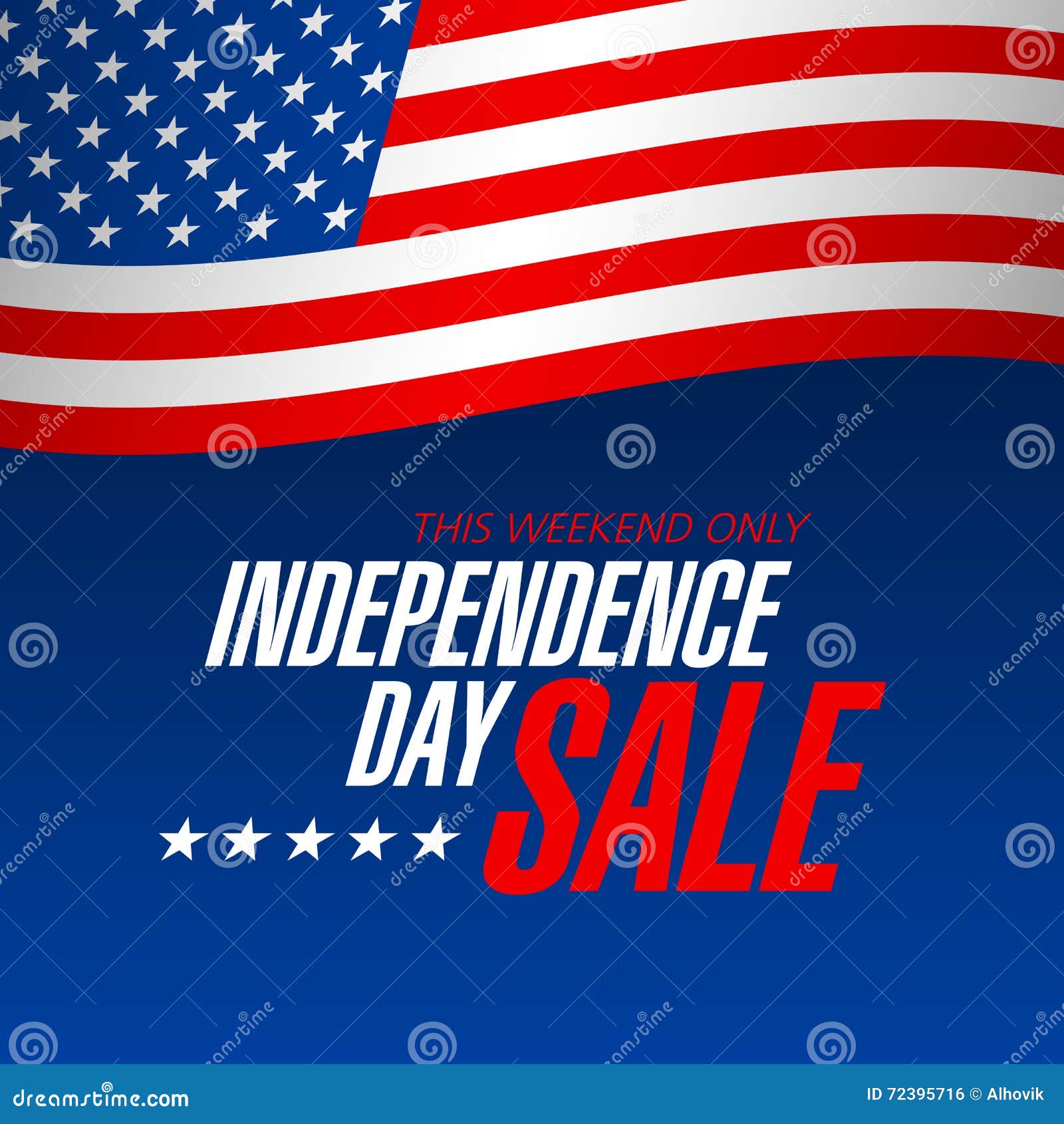 Independence Day Sale Banner Stock Vector - Illustration of american ...