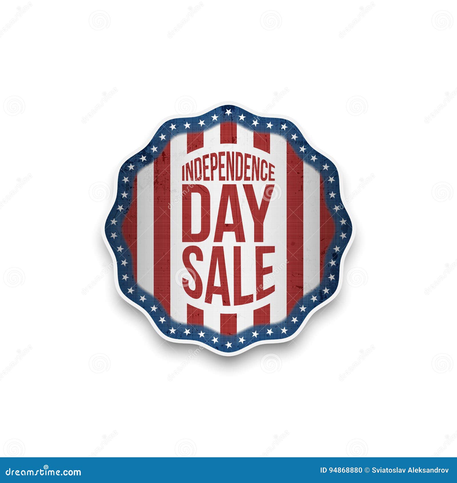 Independence Day Sale Banner in Realistic Style Stock Vector ...