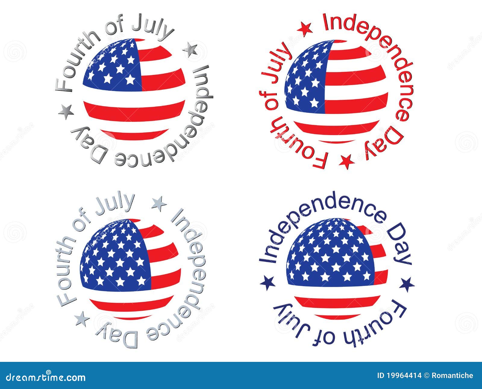 Independence day signs stock vector. Illustration of national - 19964414