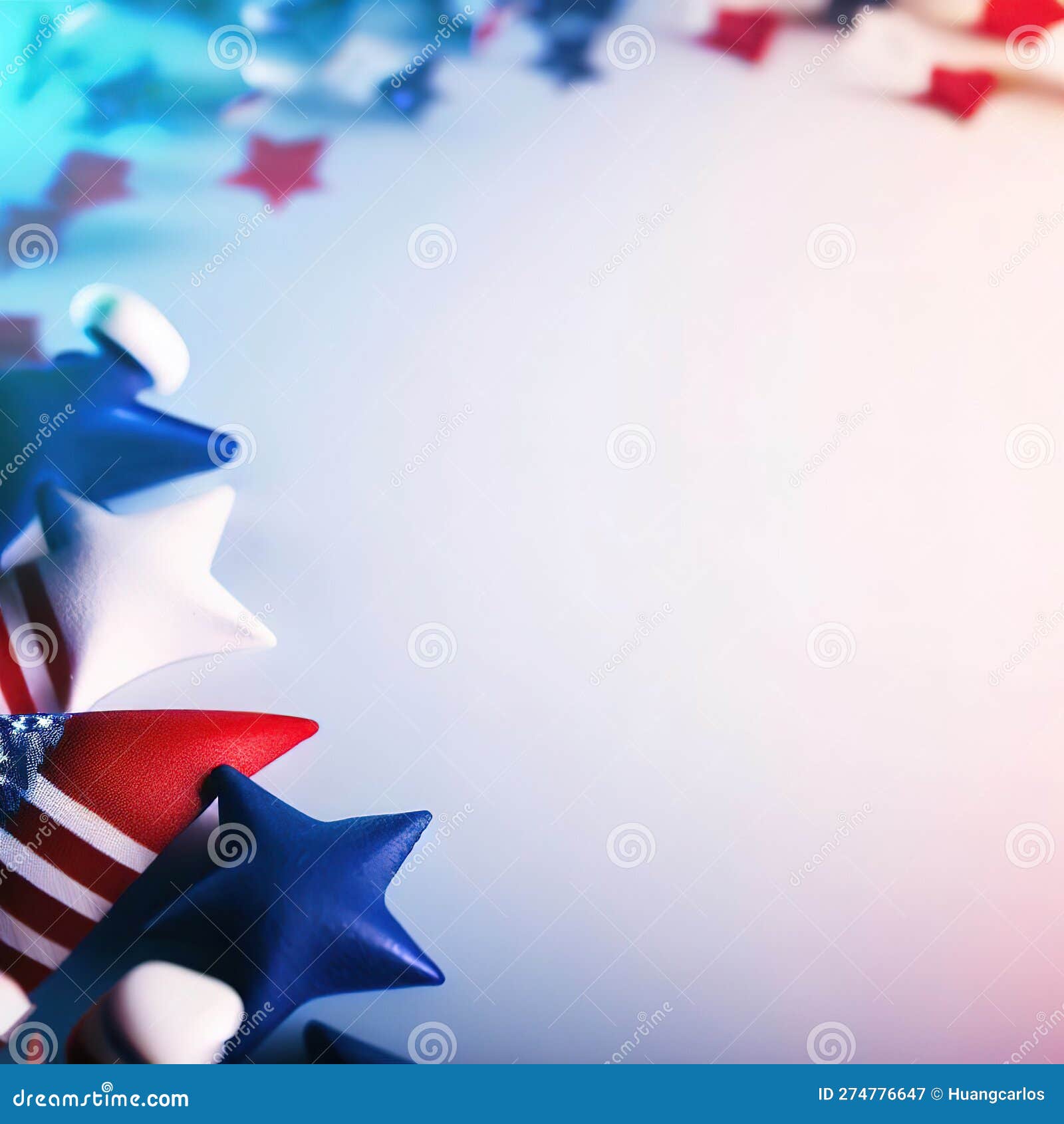 Independence Day Theme Copy Space with Generative AI Stock Illustration ...