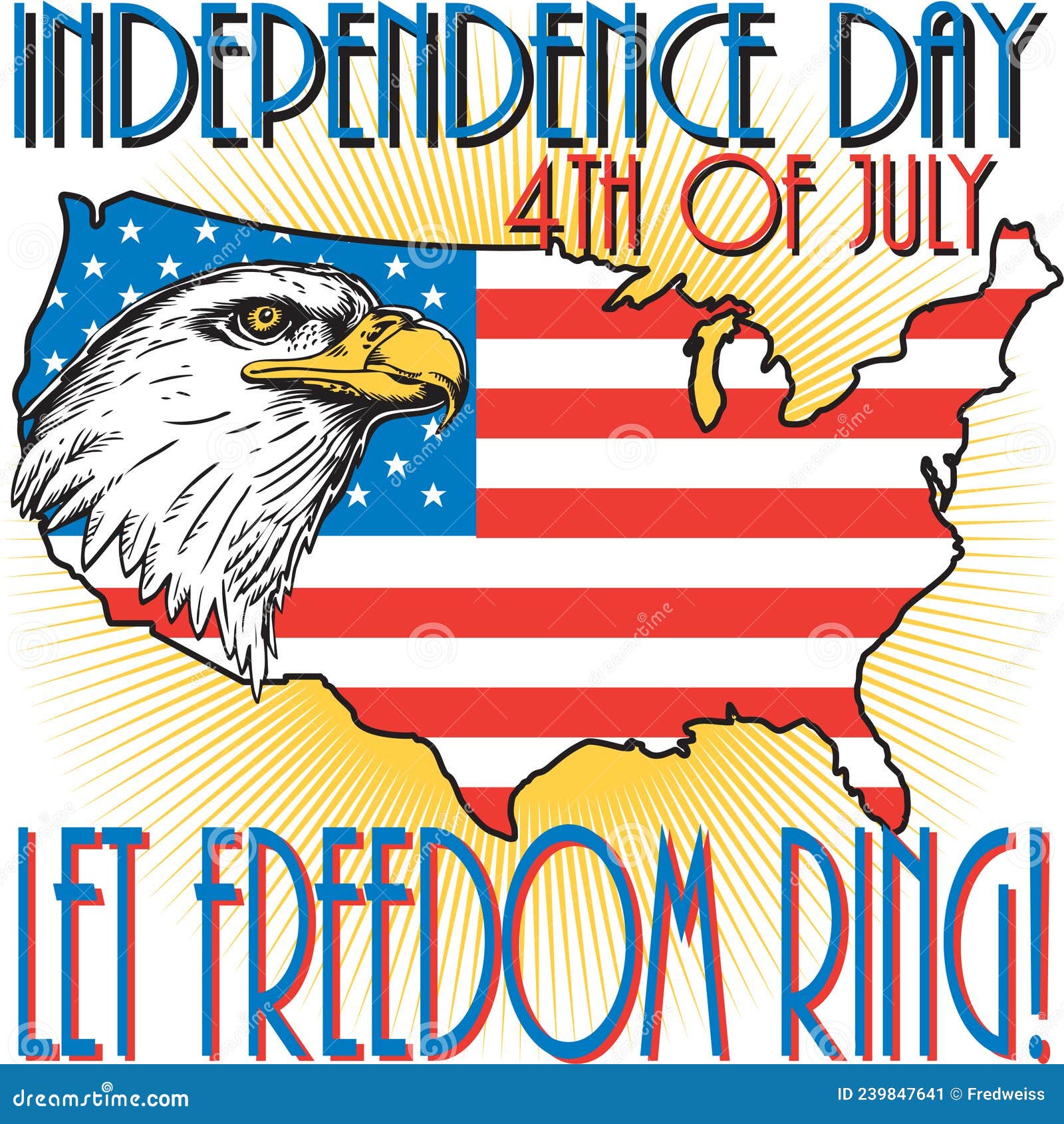 Independence Day Vector Illustration Stock Vector - Illustration of ...
