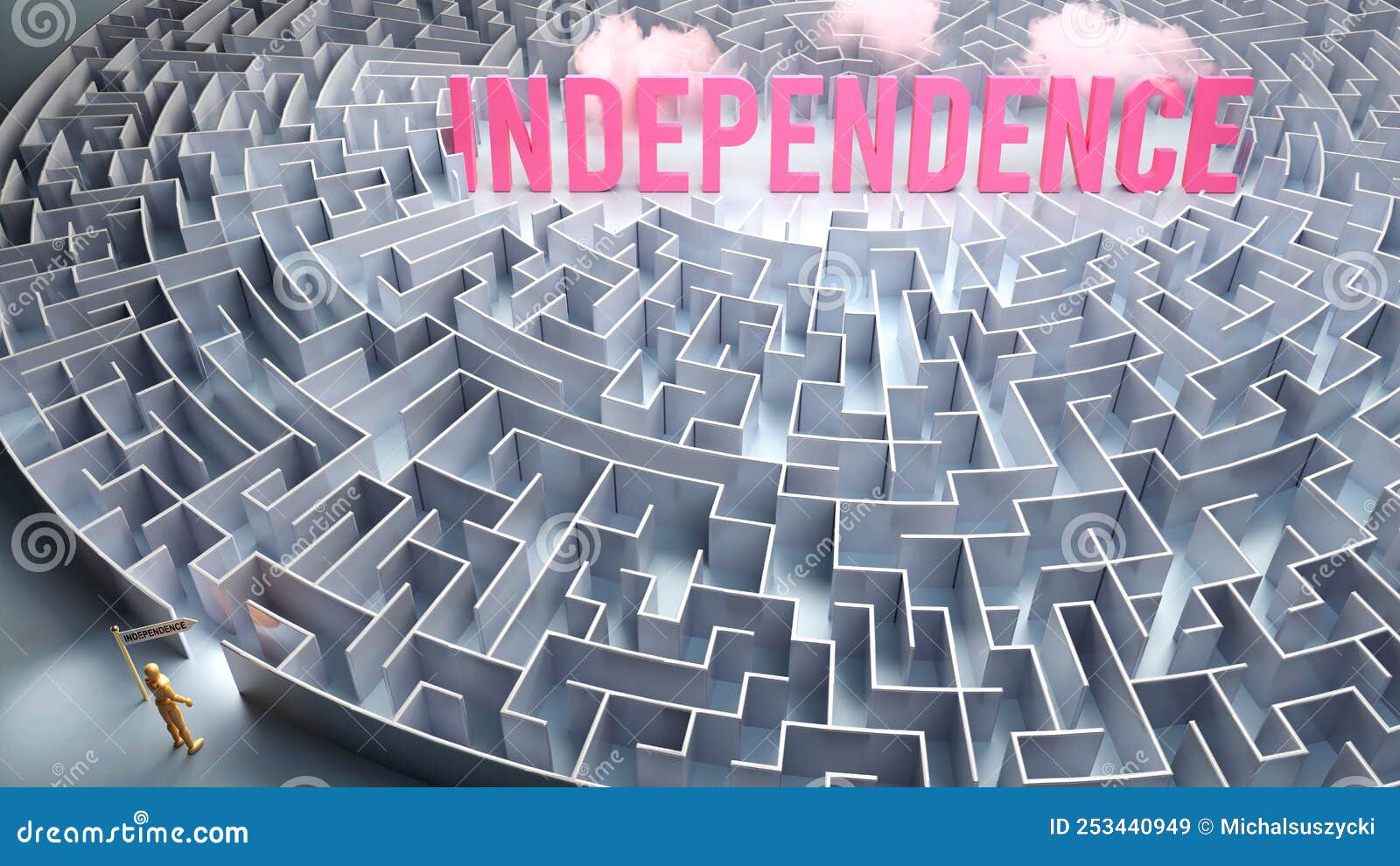 Independence and a Difficult Path To it Stock Illustration ...