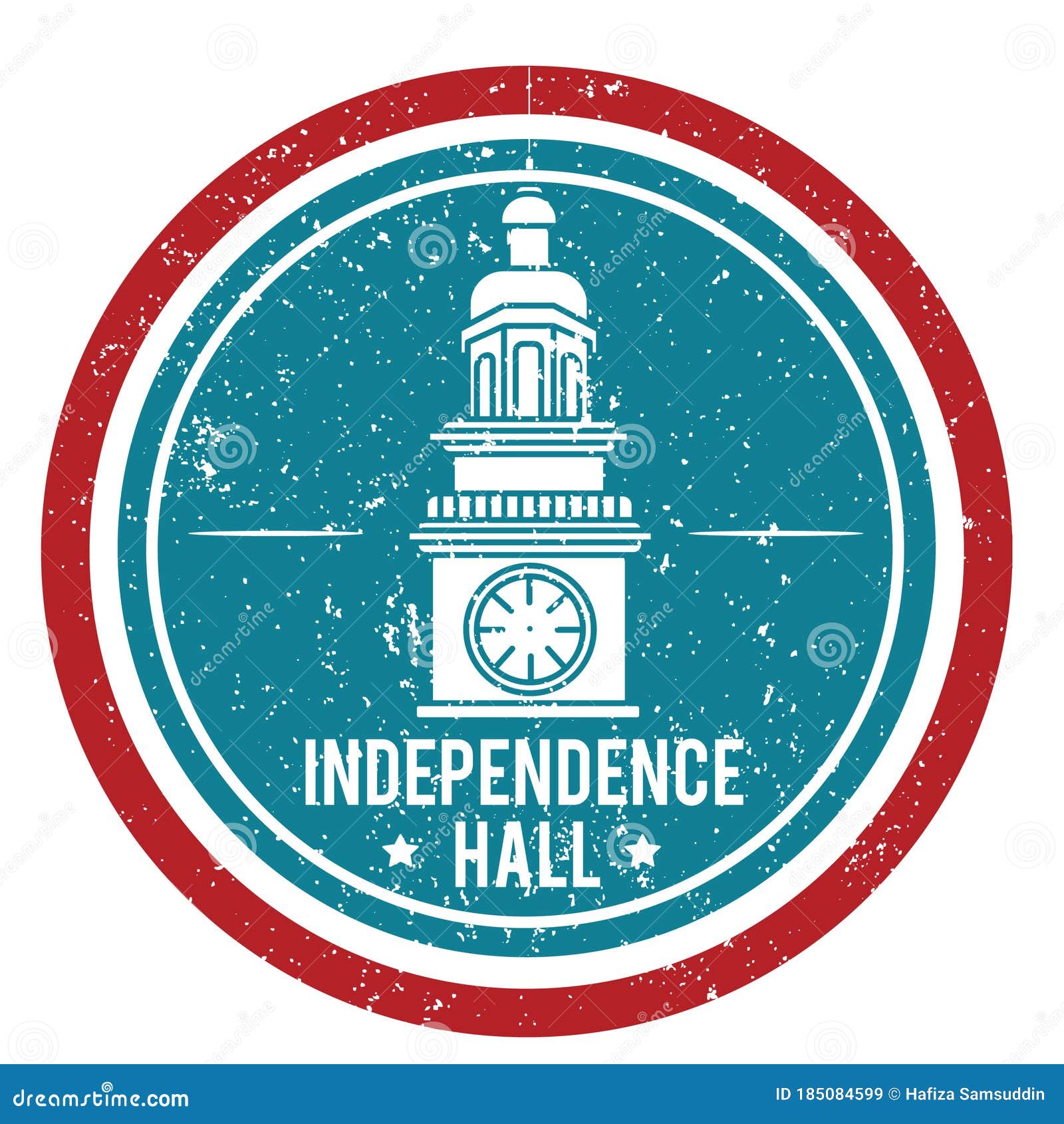 Independence Hall. Vector Illustration Decorative Design Stock Vector ...