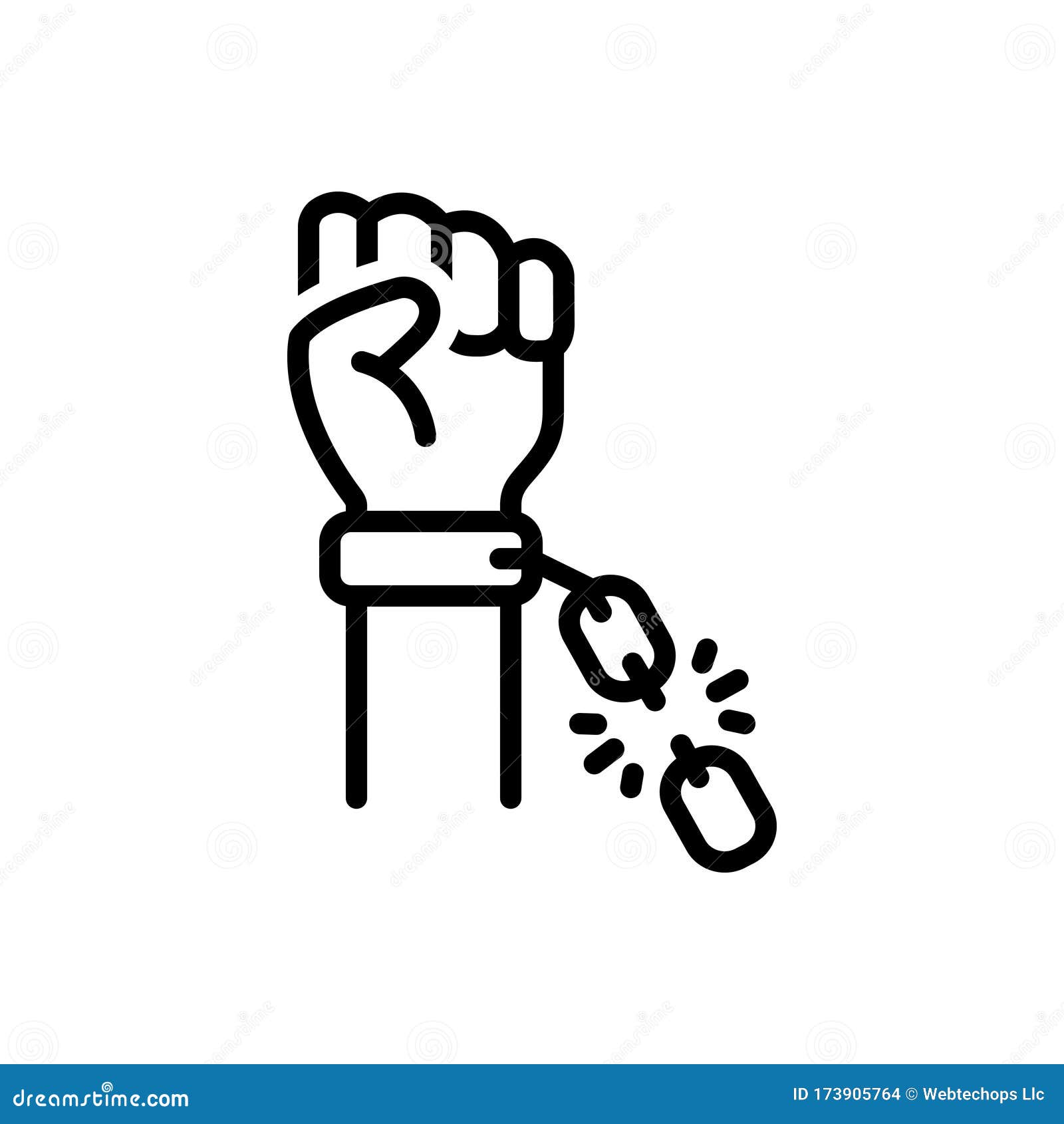 Black Line Icon for Independence, Liberty and Liberties Stock Vector ...