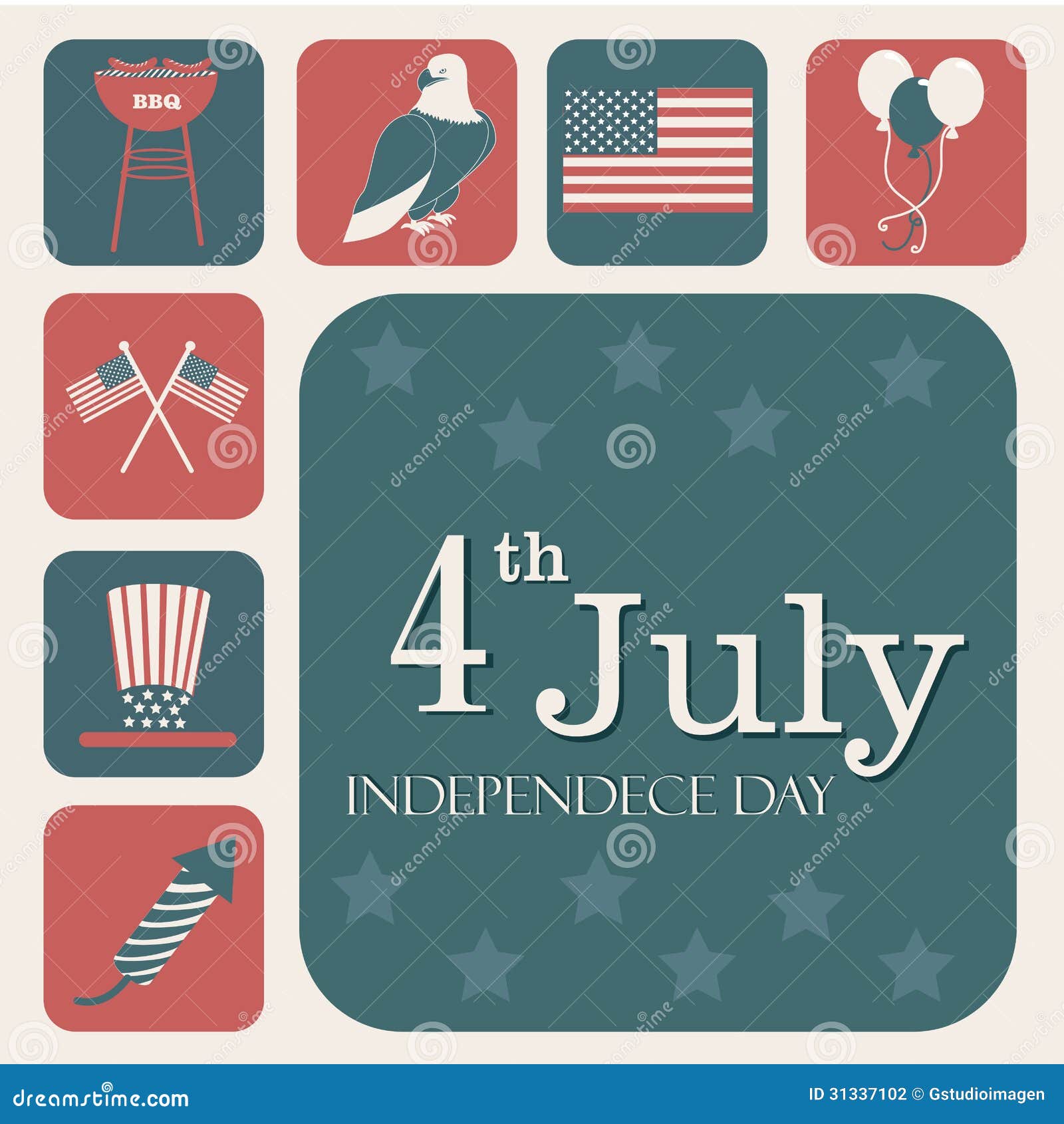 Independence icons stock vector. Illustration of memorial - 31337102