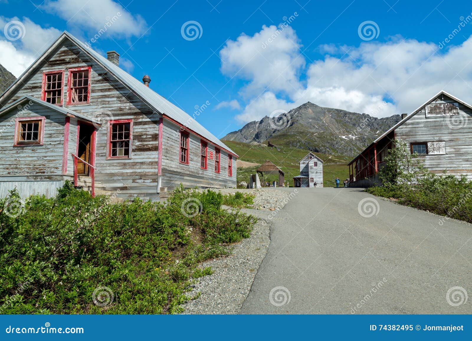 Independence Mine in Alaska Stock Image - Image of trails, aerial: 74382495
