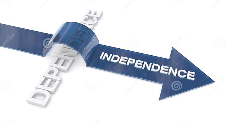 Independence Over Dependence Stock Illustration - Illustration of ...