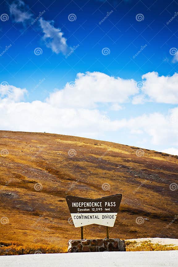 Independence Pass stock photo. Image of sign, board, independence ...
