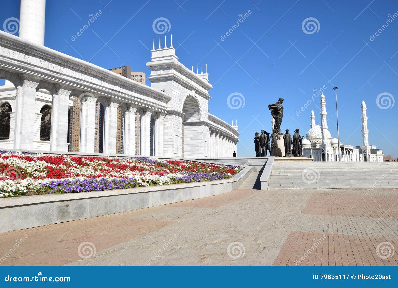 Independence Square in Astana Editorial Photography - Image of column ...
