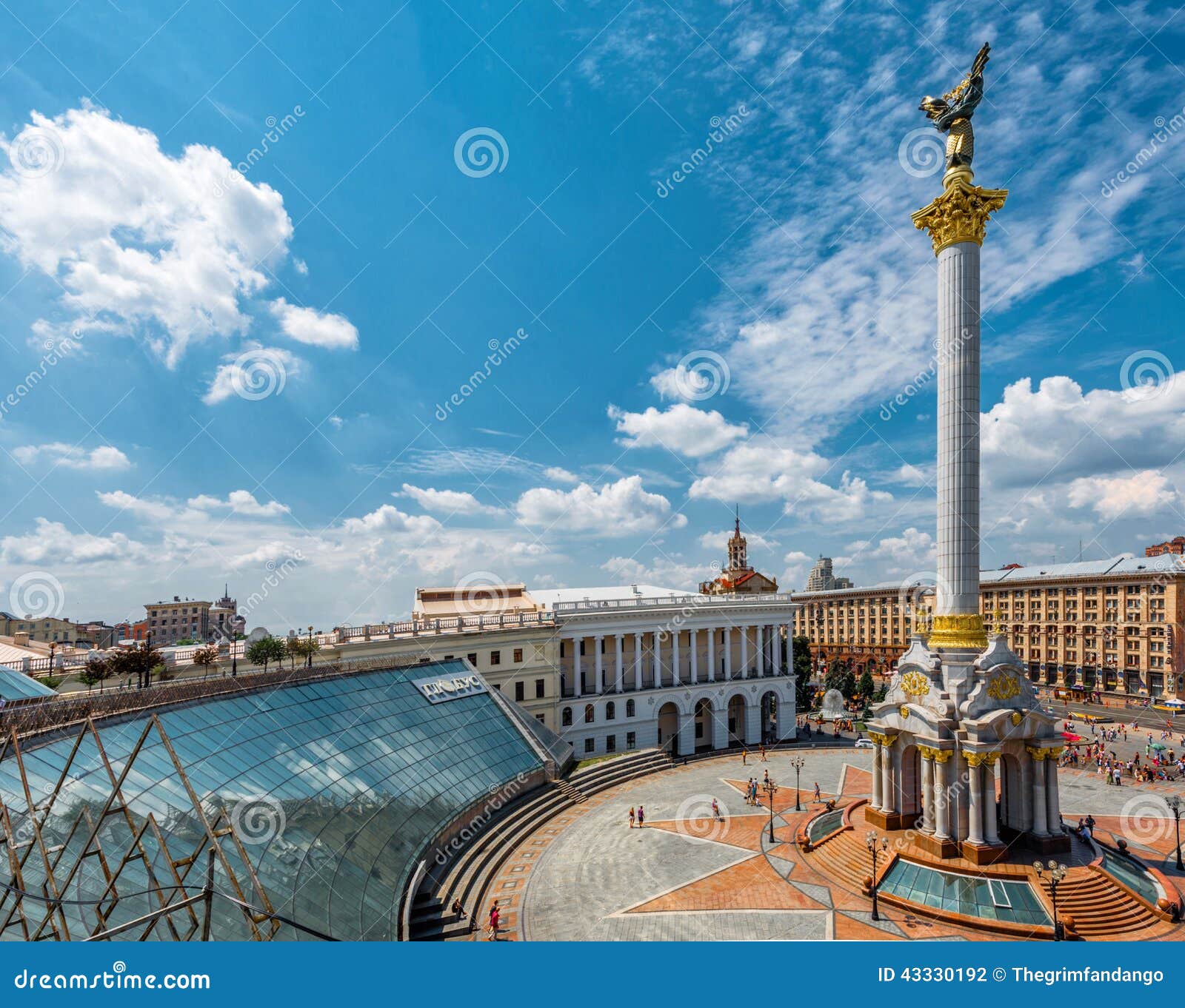 Independence Square, Kiev, Ukraine Stock Photo - Image of view, travel ...