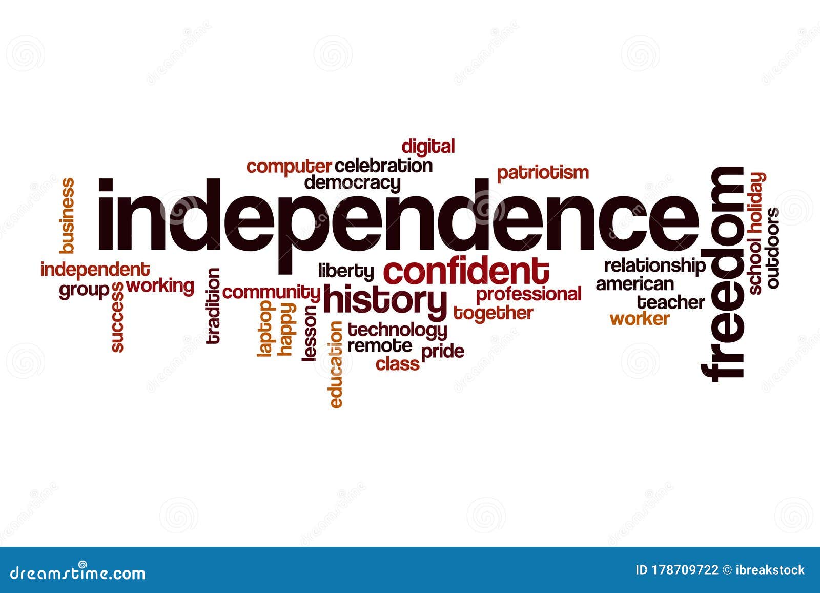 Independence Word Cloud Concept Stock Illustration - Illustration of ...