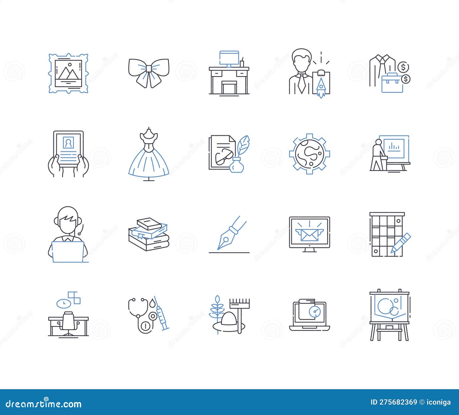 Independent Developer Line Icons Collection. Innovative, Agile, Self ... Independent Developer Line Icons Collection. Innovative, Agile, Self ...