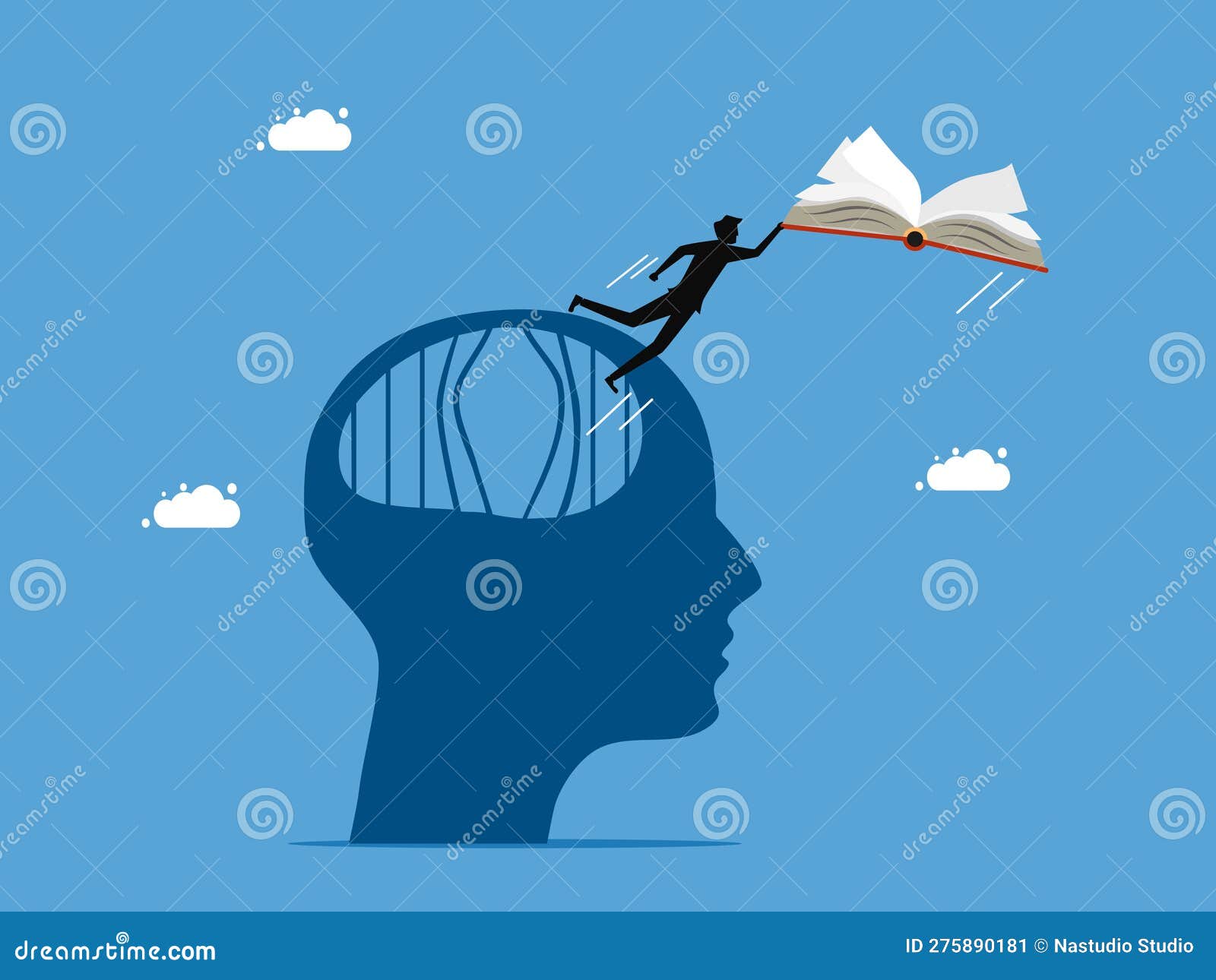 Independent with Knowledge and Learning. Man Escapes from Brain Prison ...