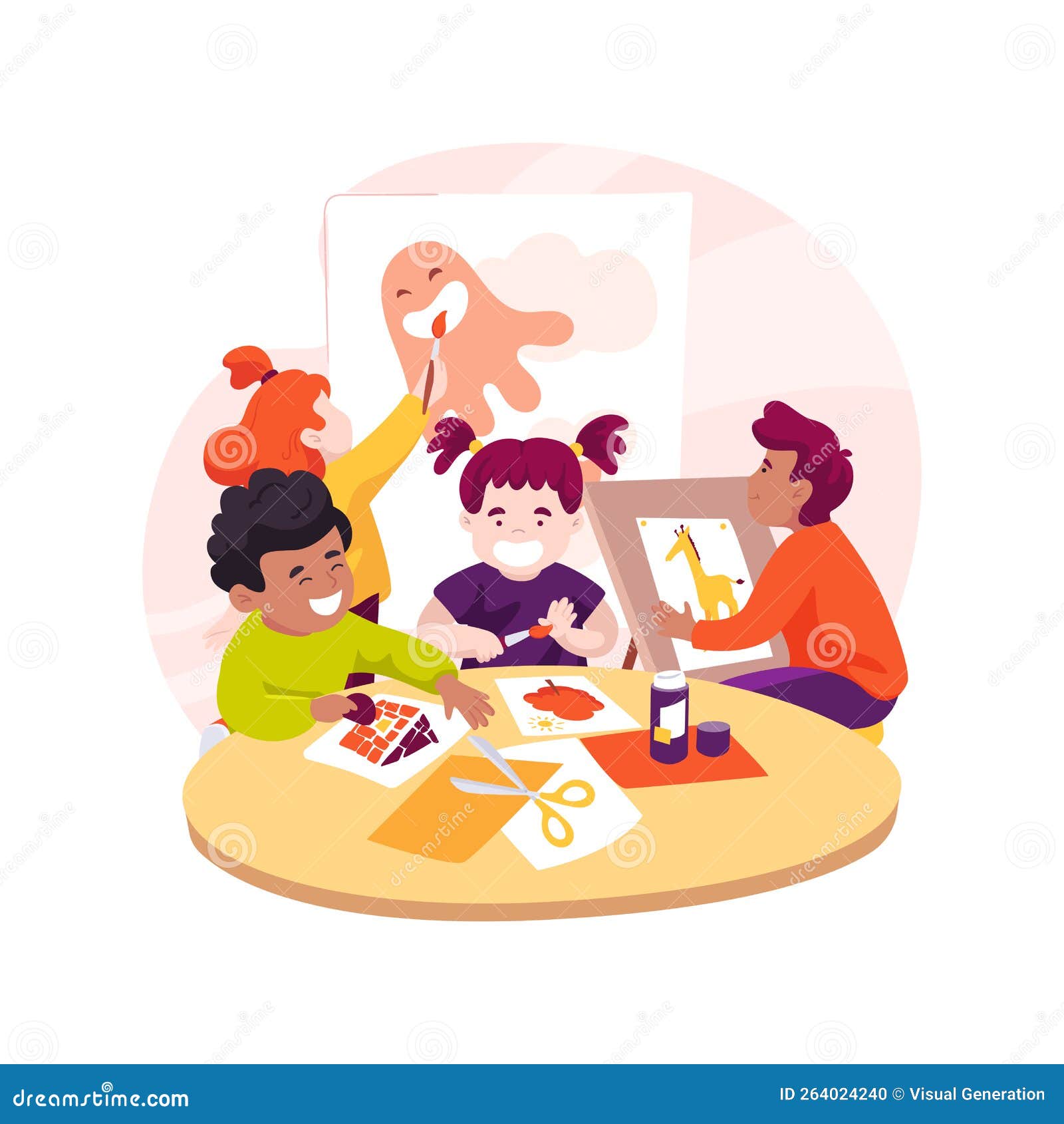 Independent Learning Isolated Cartoon Vector Illustration. Stock ...