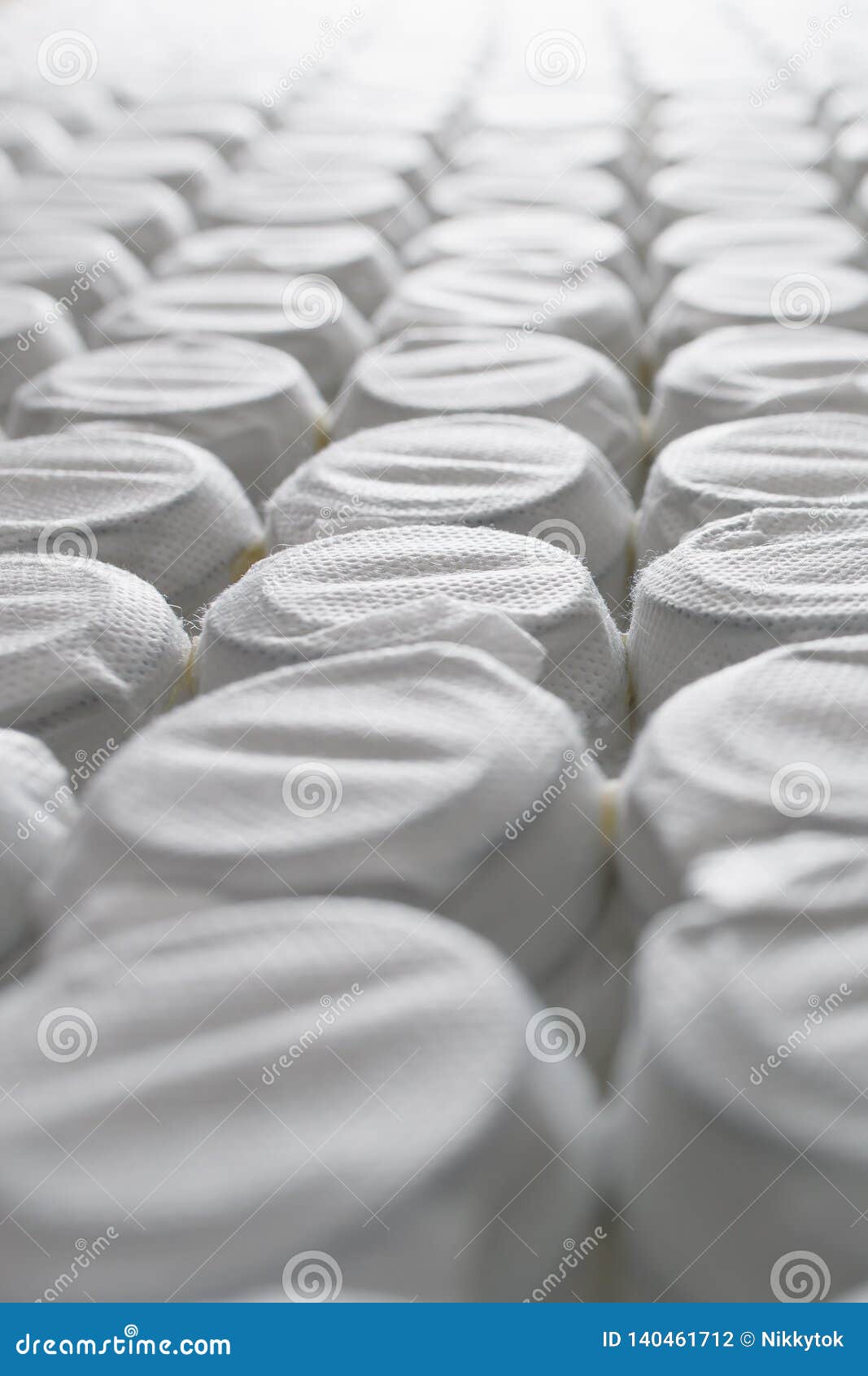 Independent Pocket Spring Mattress Bed Base Foundation Stock Photo ...