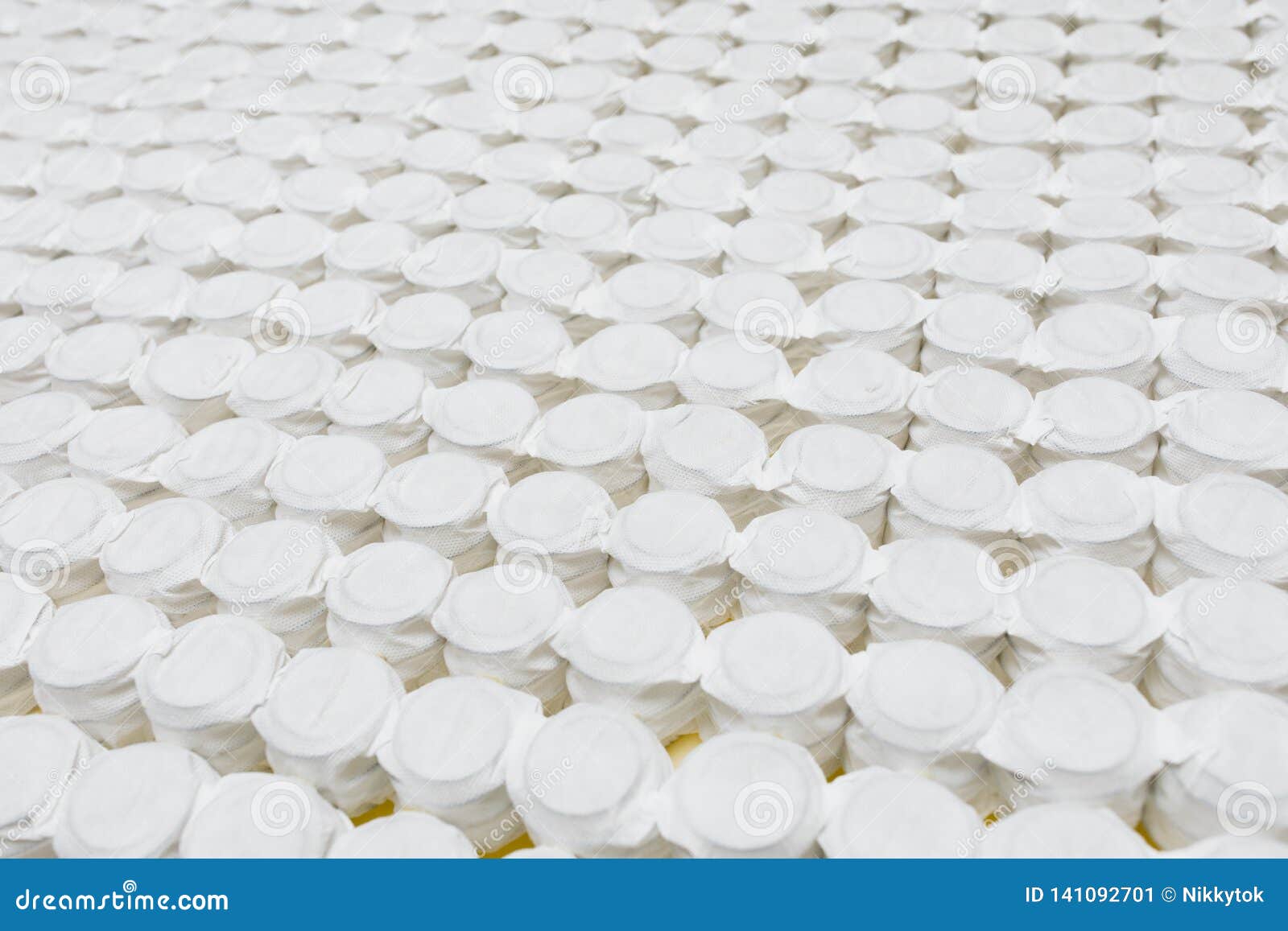 Independent Pocket Spring Mattress Bed Base Foundation Stock Image ...