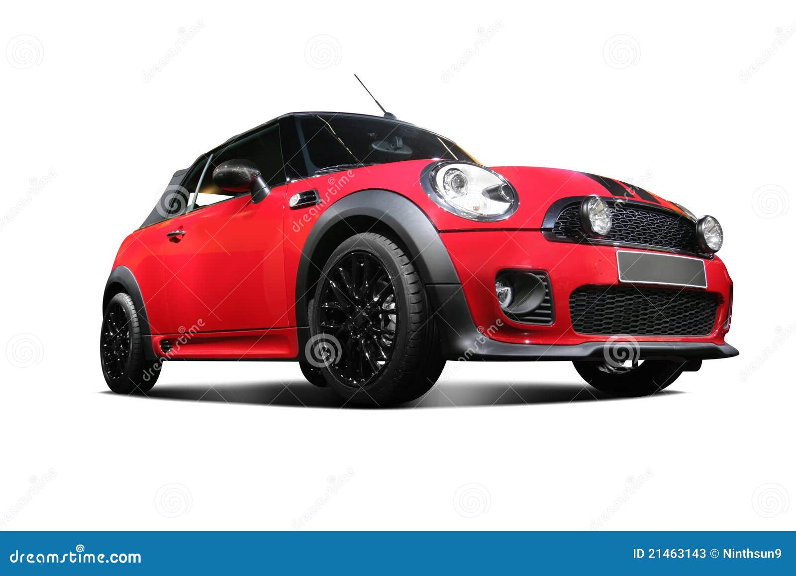 A Independent Red Static Car in White Background Stock Image - Image of ...