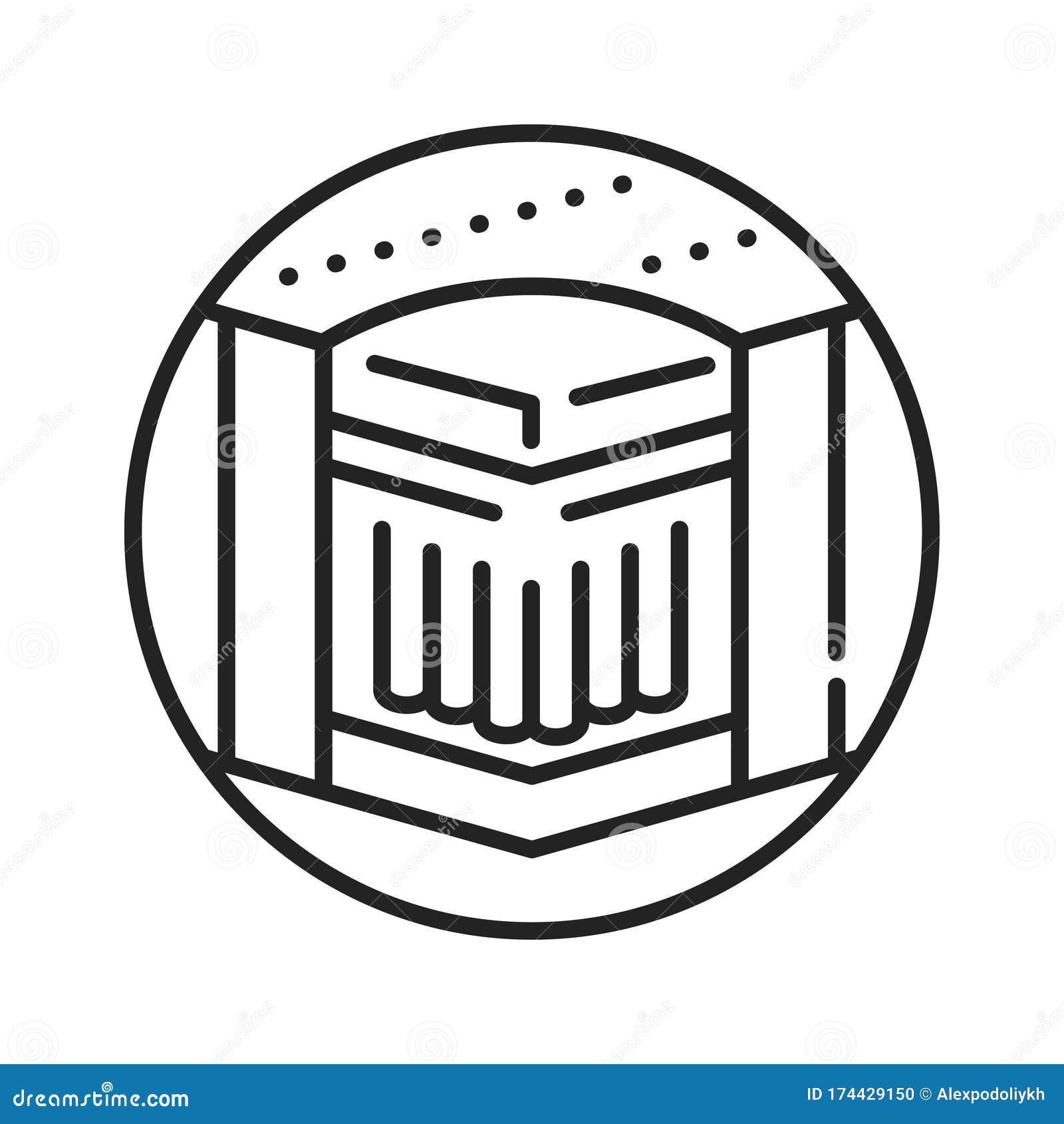 Independent Spring Bed Mattress Black Line Icon. Constructed from a ...