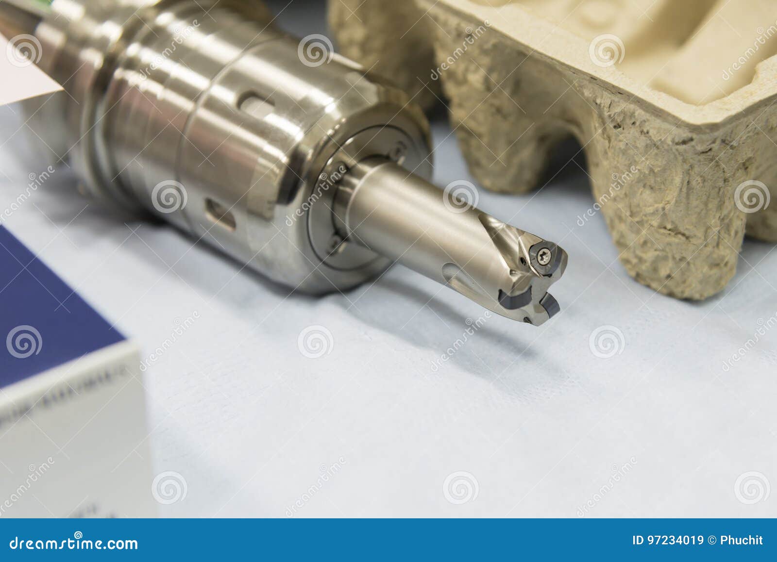 The Index-able Tool for CNC Milling Machine. Stock Image - Image of ...