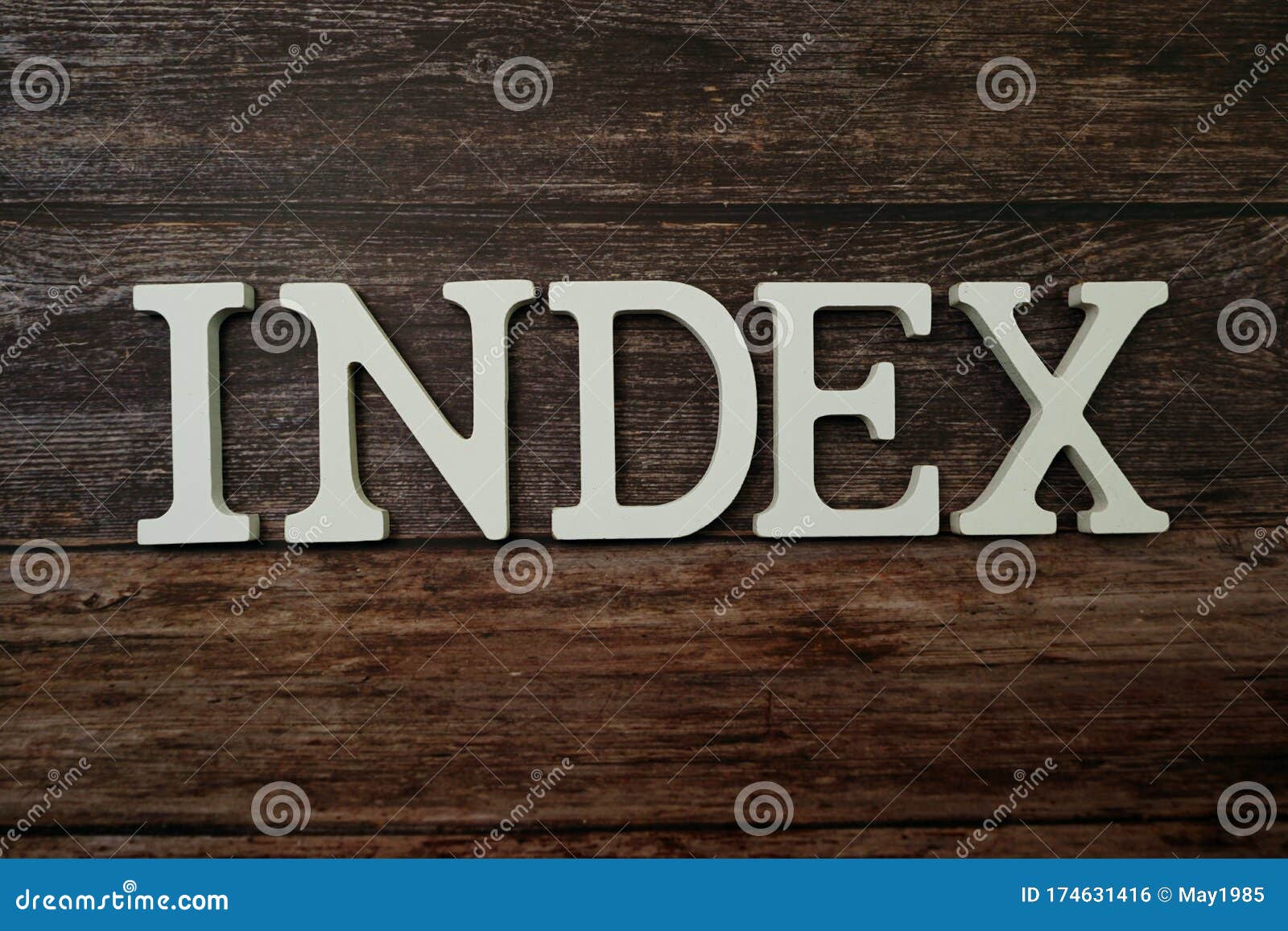 Index Alphabet Letter on Wooden Background Stock Photo - Image of ...