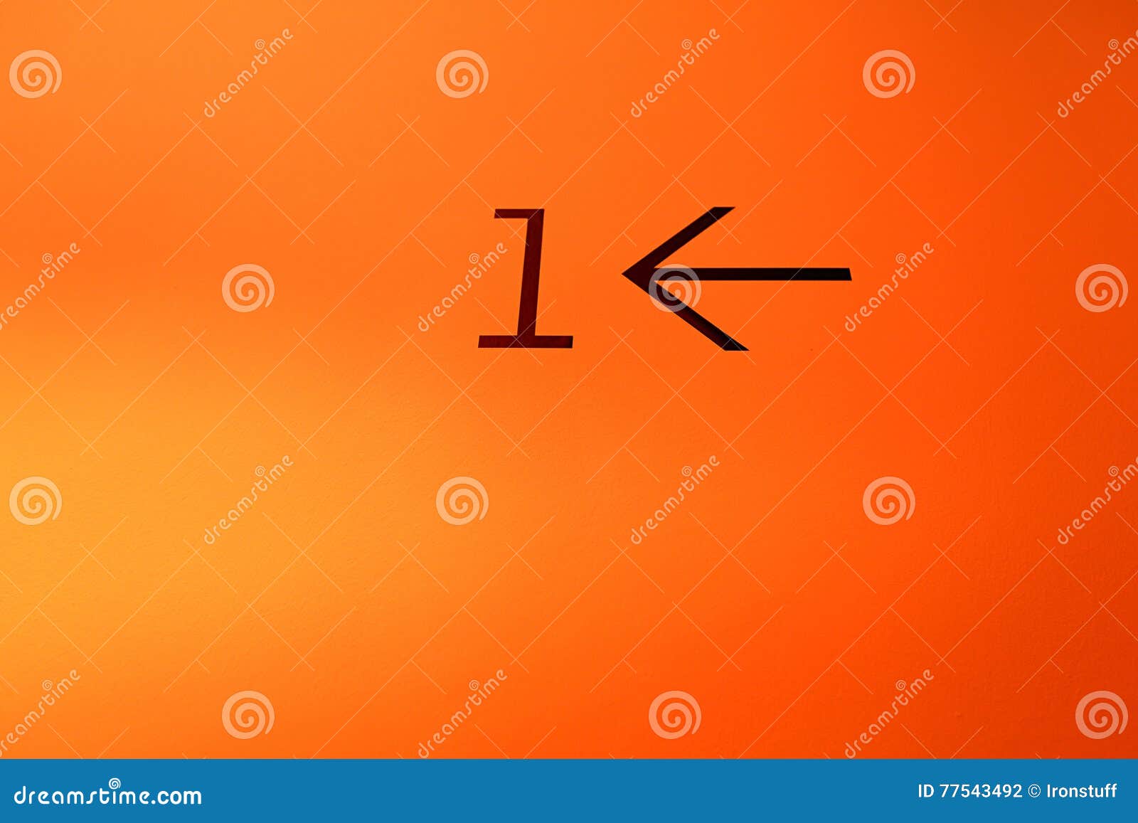Index arrow on the wall stock photo. Image of arrow, sign - 77543492