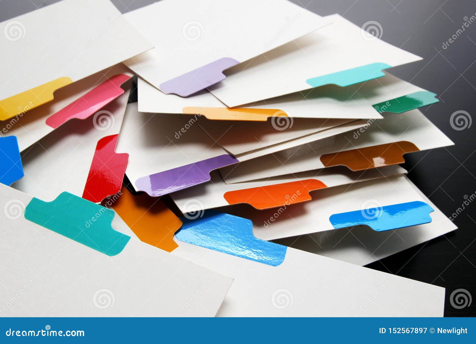 Index Cards with Colour Labels Stock Image - Image of color, still ...
