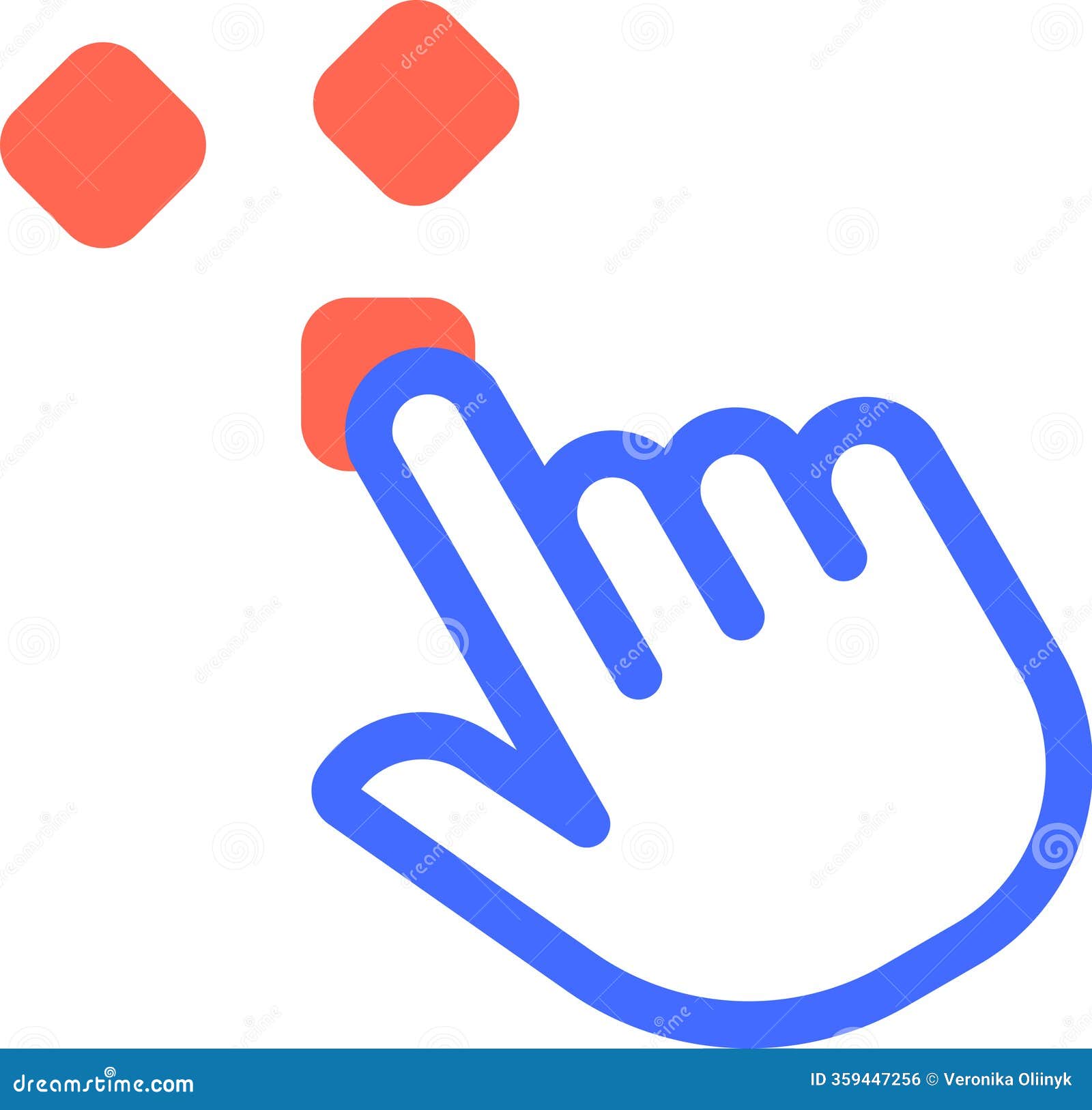 Index Finger Clicking a Series of Squares, Symbolizing a Multi Stage ...