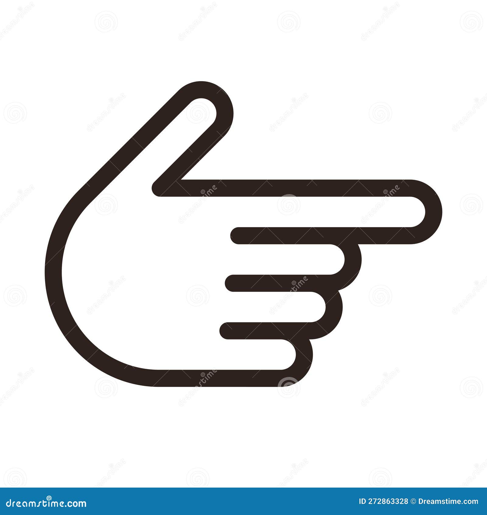Index Finger Gesture Icon. Direction Symbol Stock Vector - Illustration ...