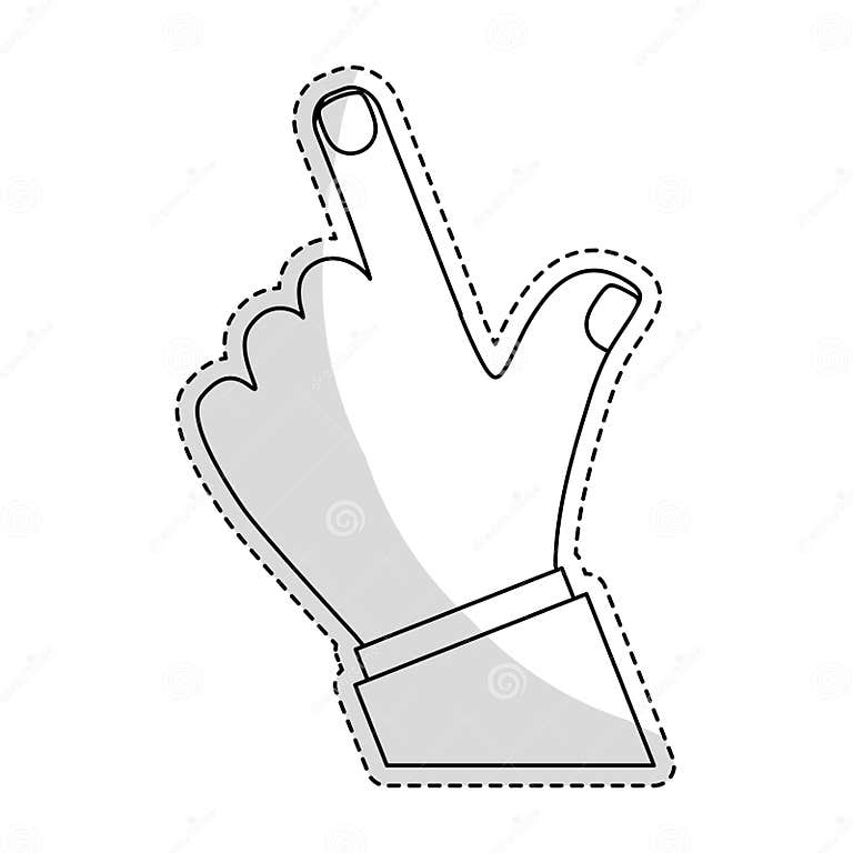 Index Finger Hand Gesture Icon Image Stock Vector - Illustration of ...