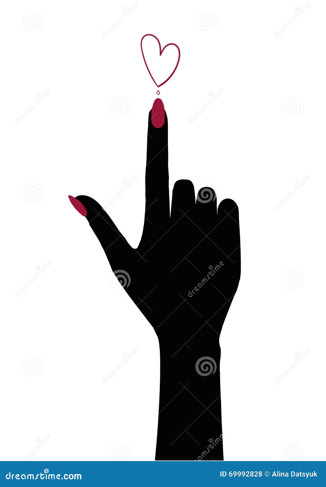 The index finger heart stock illustration. Illustration of handshake ...