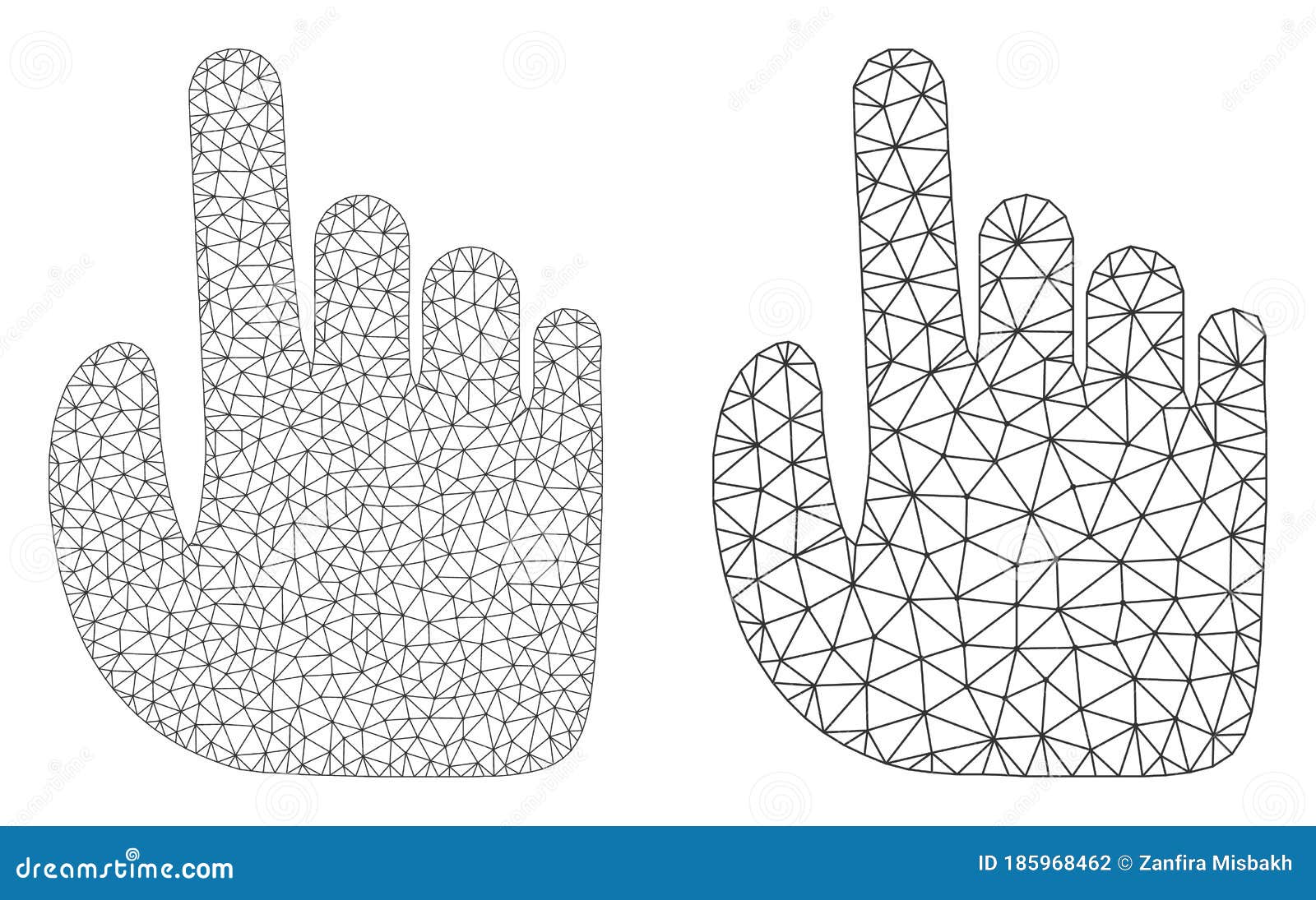 Index Finger Icon - Vector Triangular Mesh Stock Vector - Illustration ...