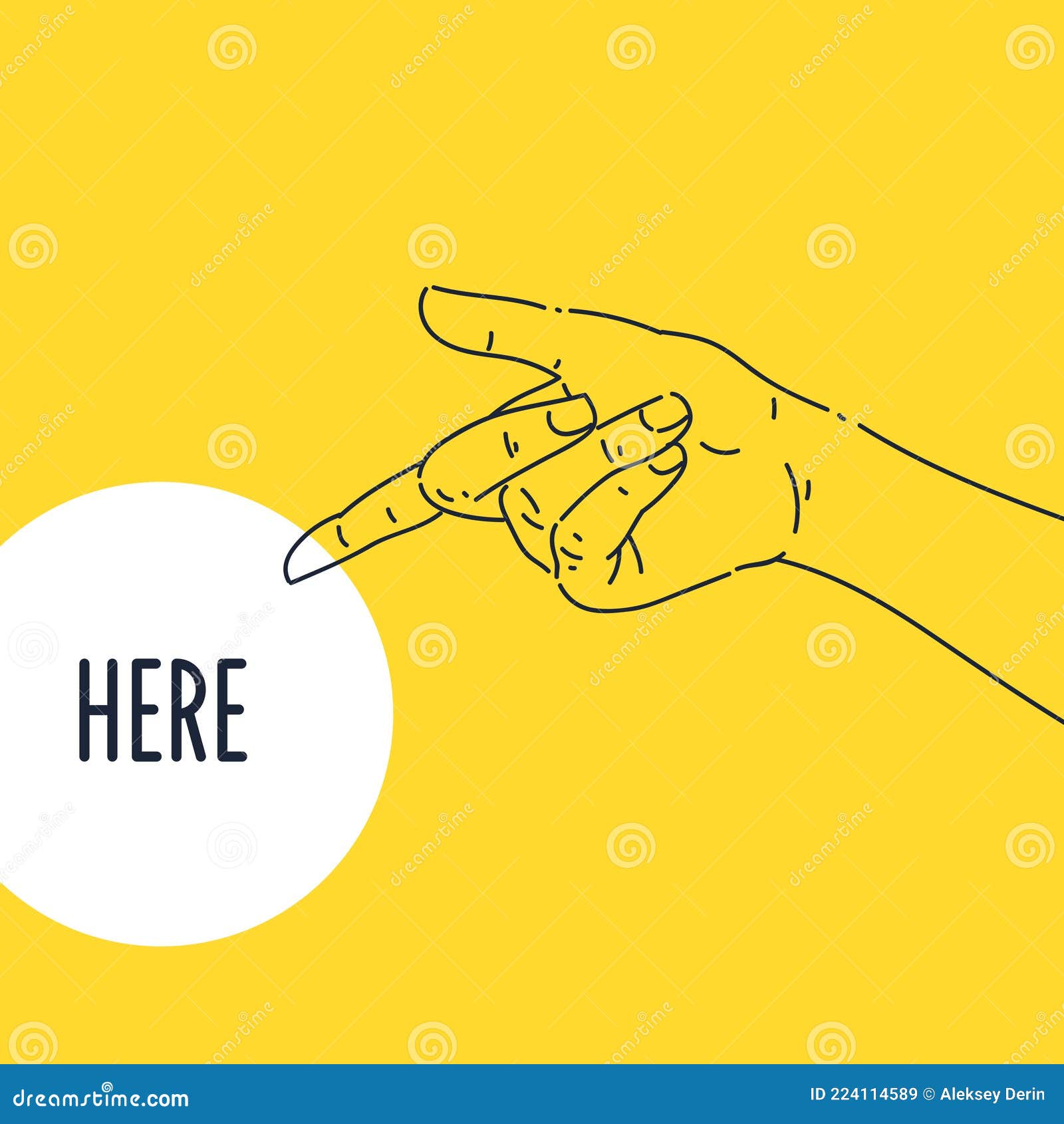 The Index Finger of the Persons Hand Points To the Side. a Hand Gesture ...