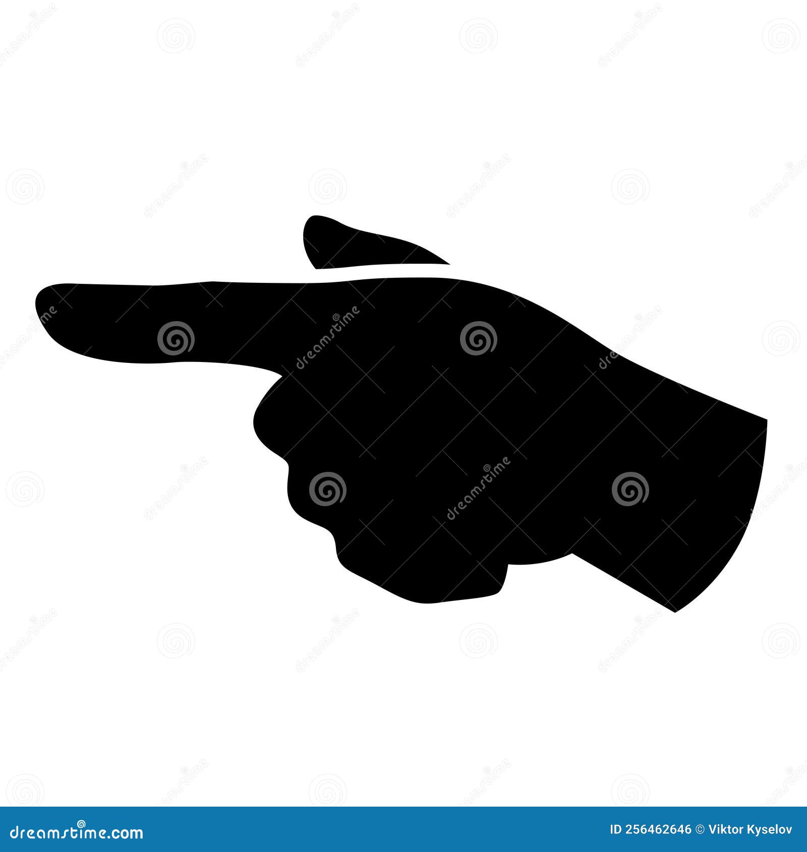Index finger pointing icon stock vector. Illustration of hand - 256462646