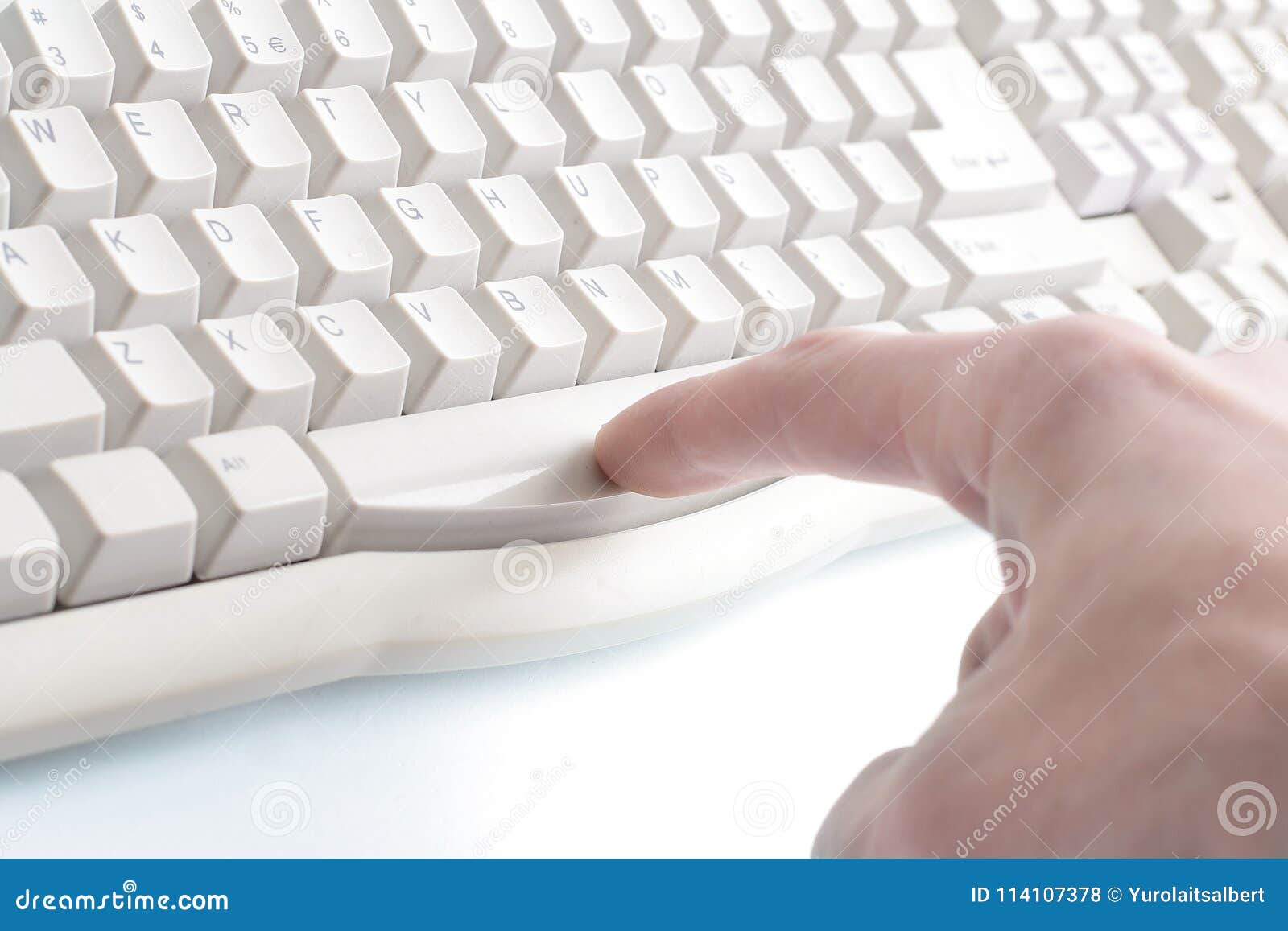 Enter Information Using the Keyboard and Touch Stock Photo - Image of ...