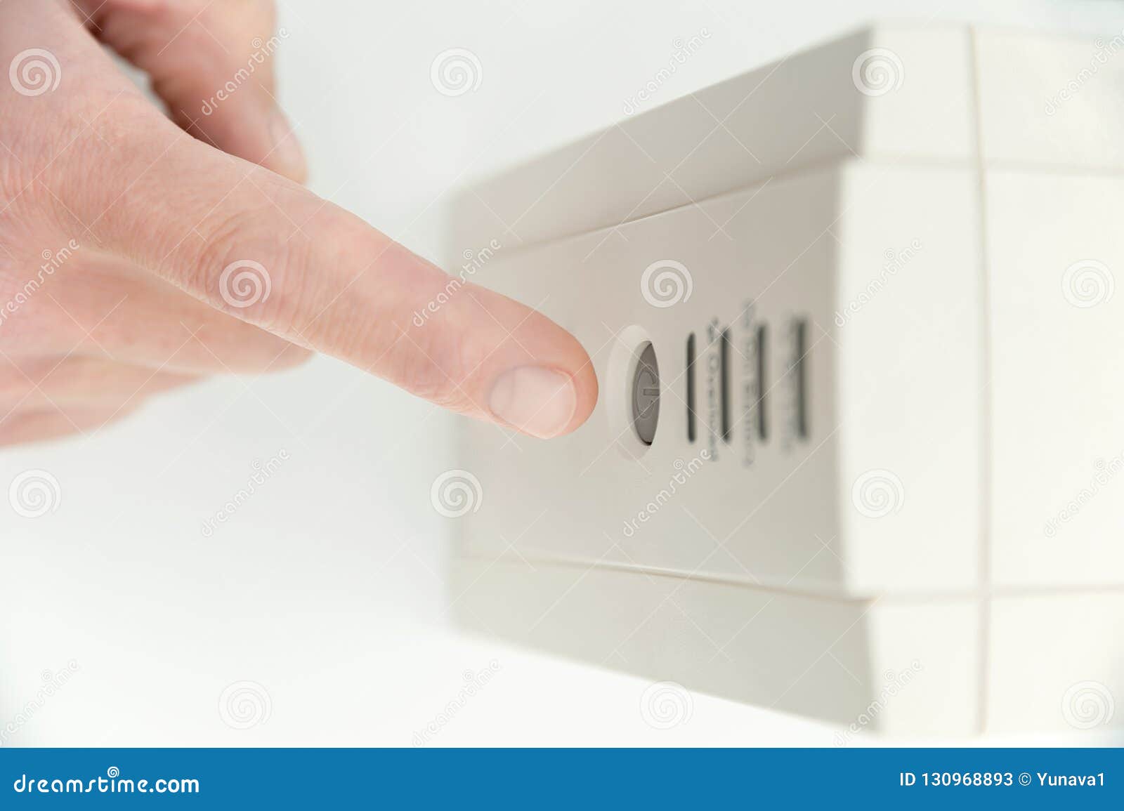 The Index Finger is Pressing on the Start Button. Stock Image - Image ...