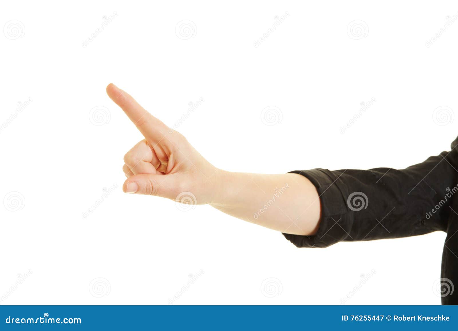 Index Finger Presssing Virtual Touchscreen Stock Image - Image of ...