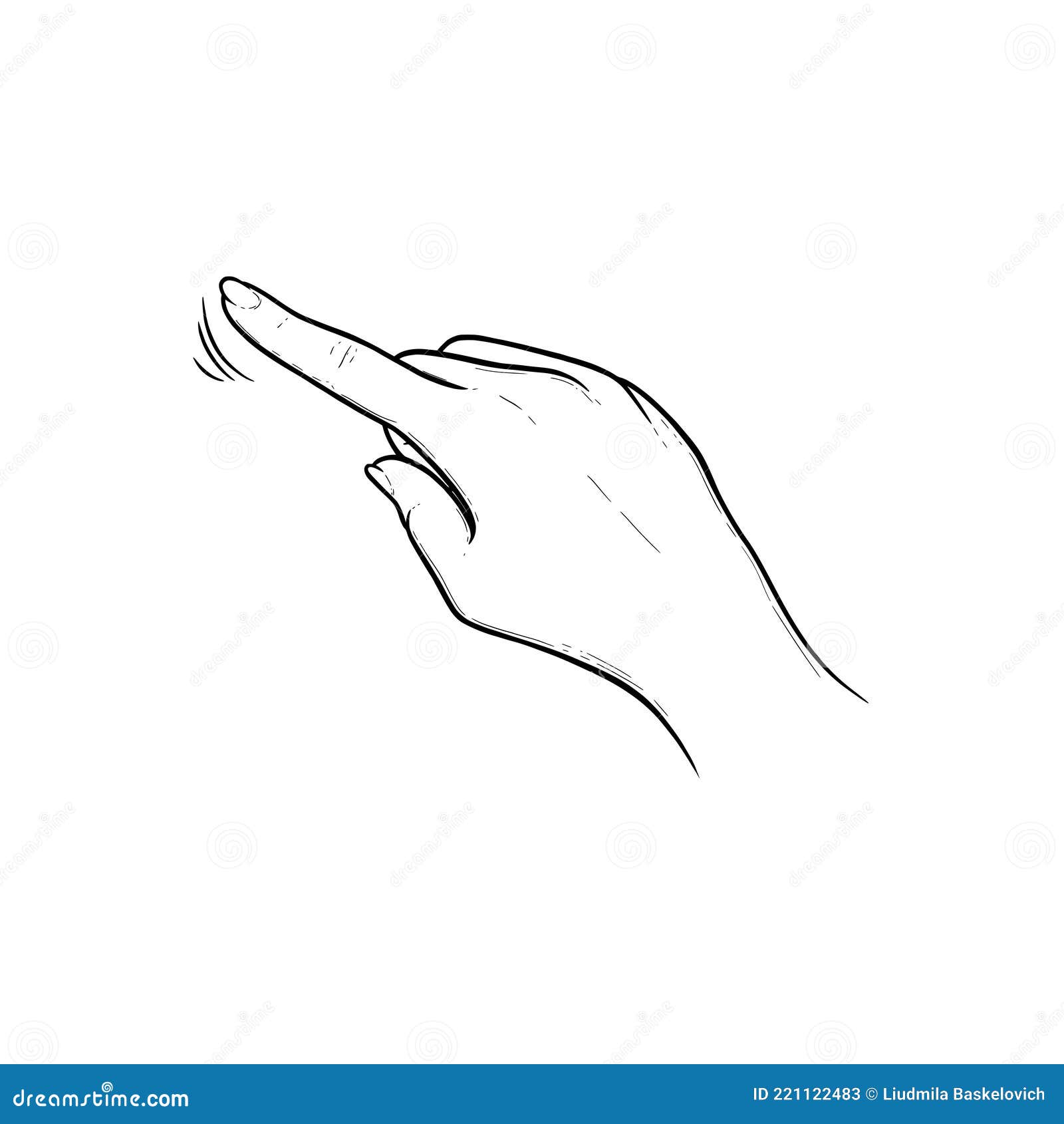 Index Finger Tapping on Touchscreen or Sensor Device. Tap, Swipe or ...