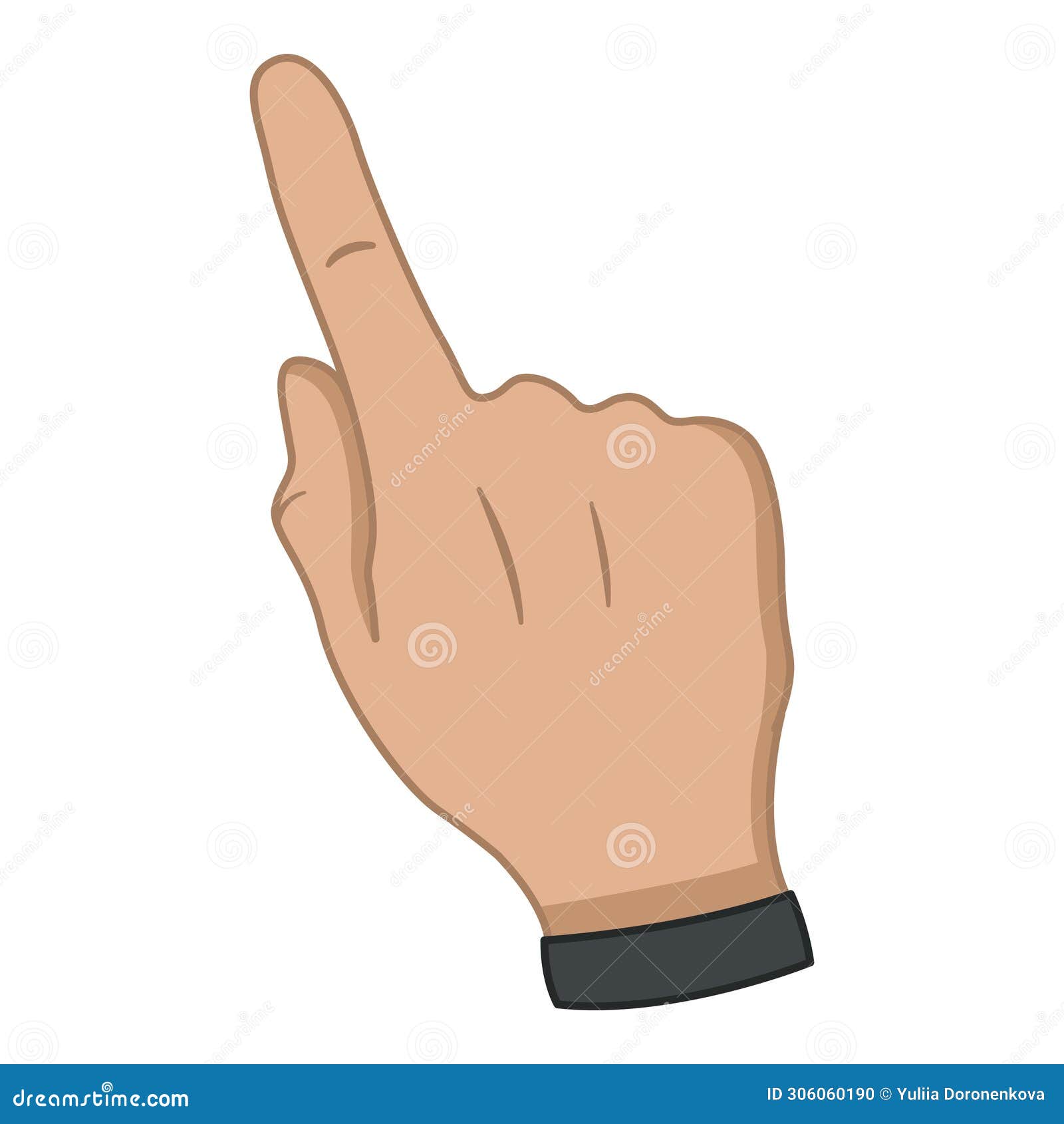 Index Finger Up. stock illustration. Illustration of book - 306060190