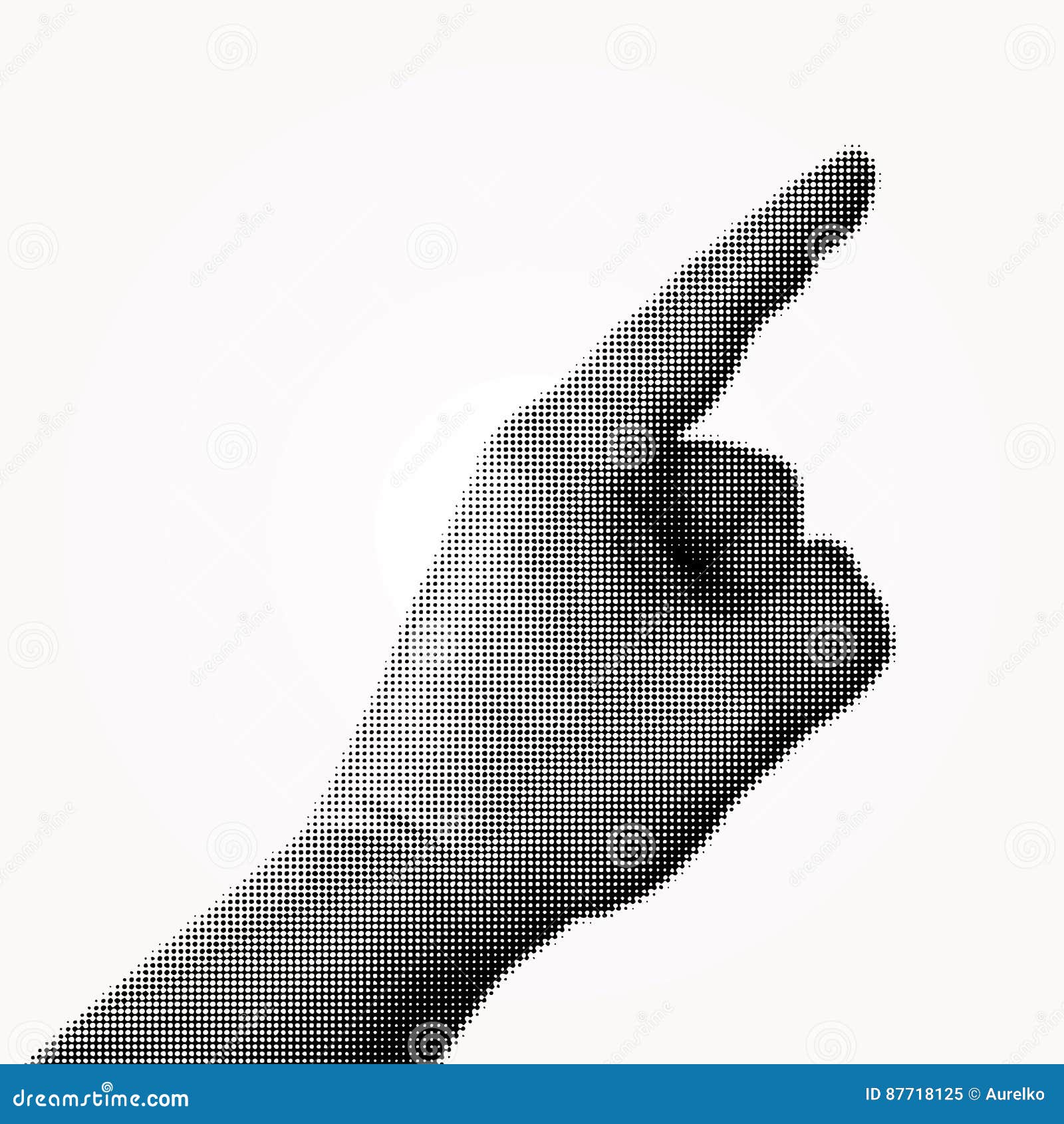 Index finger stock vector. Illustration of dotted, middle - 87718125